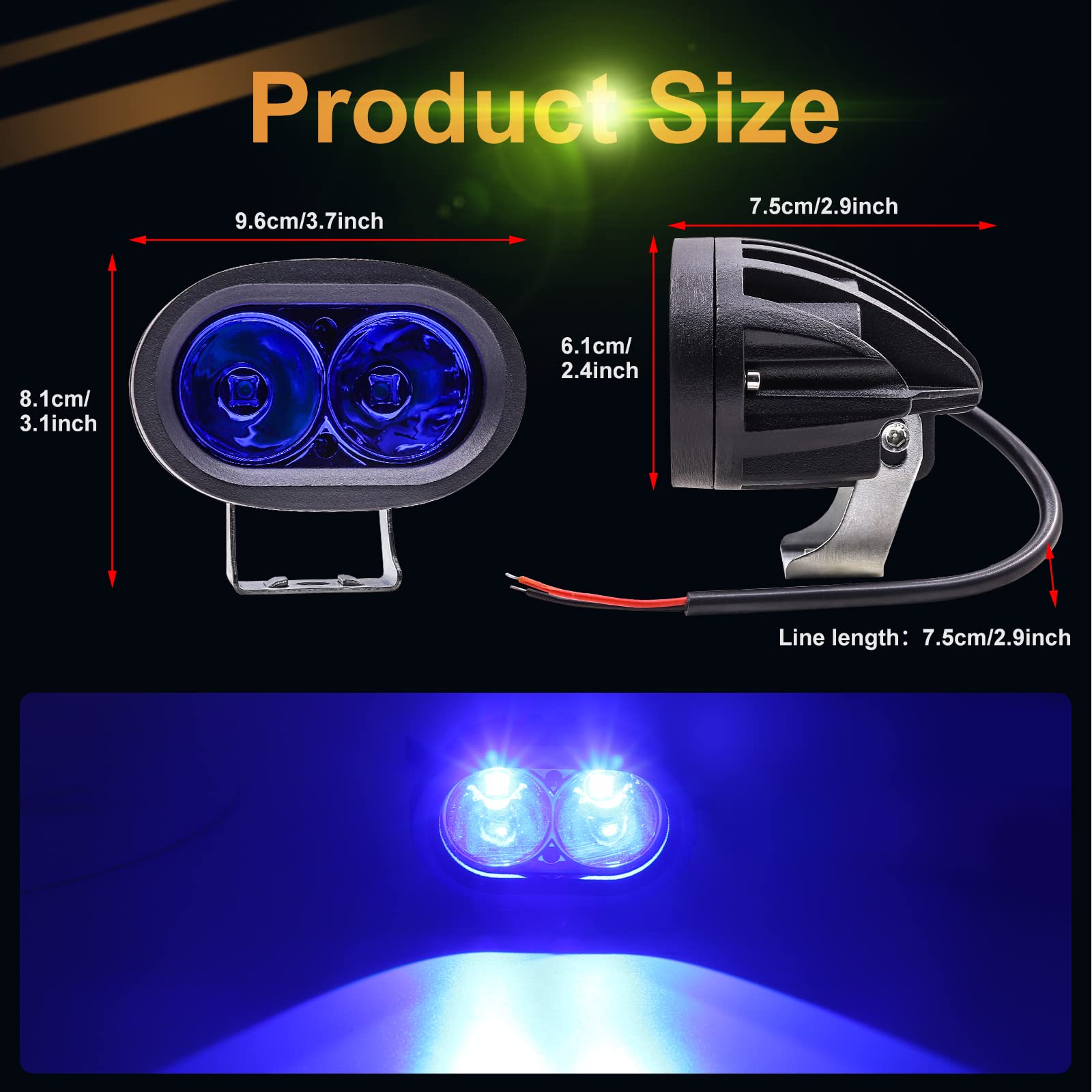 Snapklik.com : NWpangu LED Forklift Lights Blue Safety Spot Lights ...