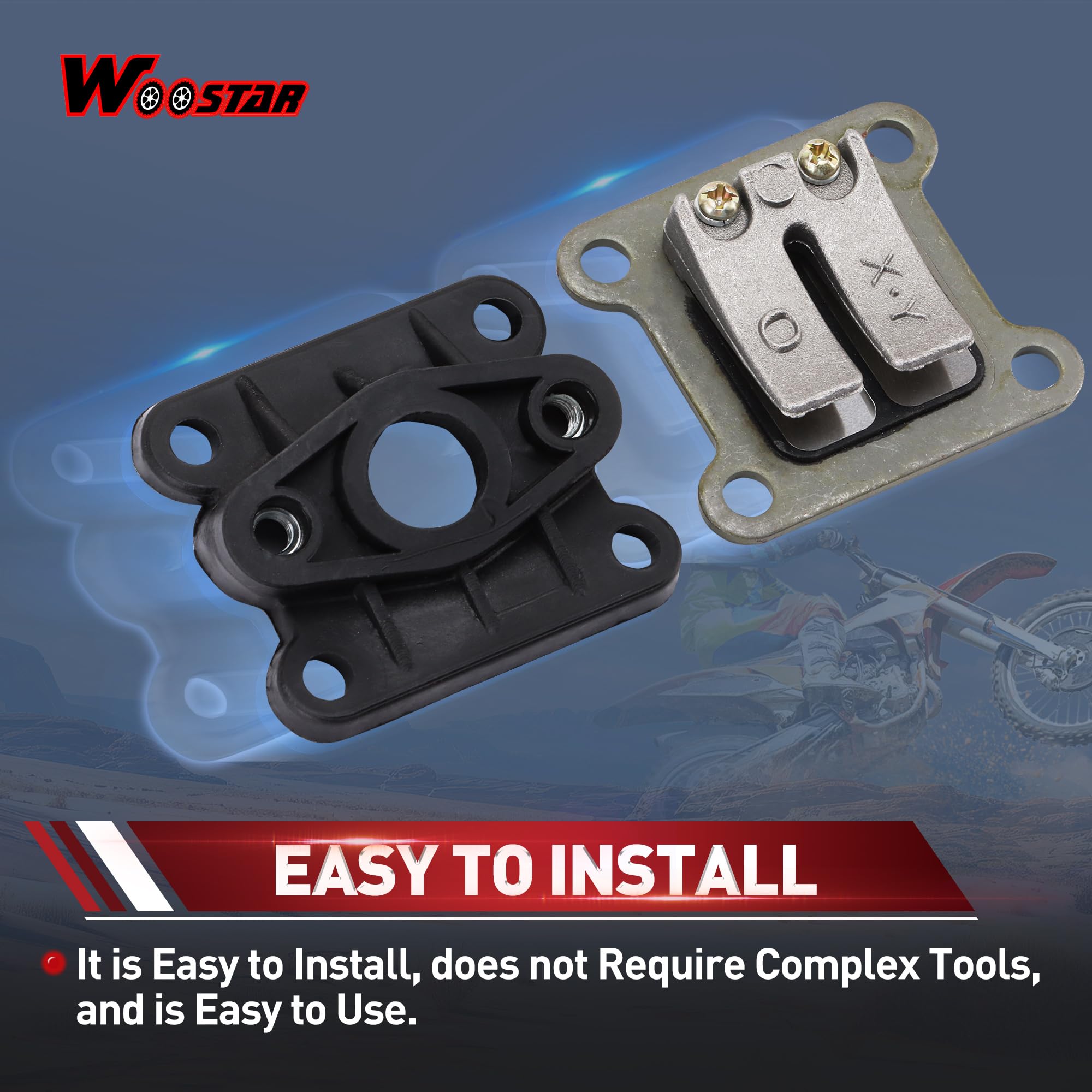 Snapklik.com : Carburetor Reed Valve Intake Manifold Replacement For 2 ...