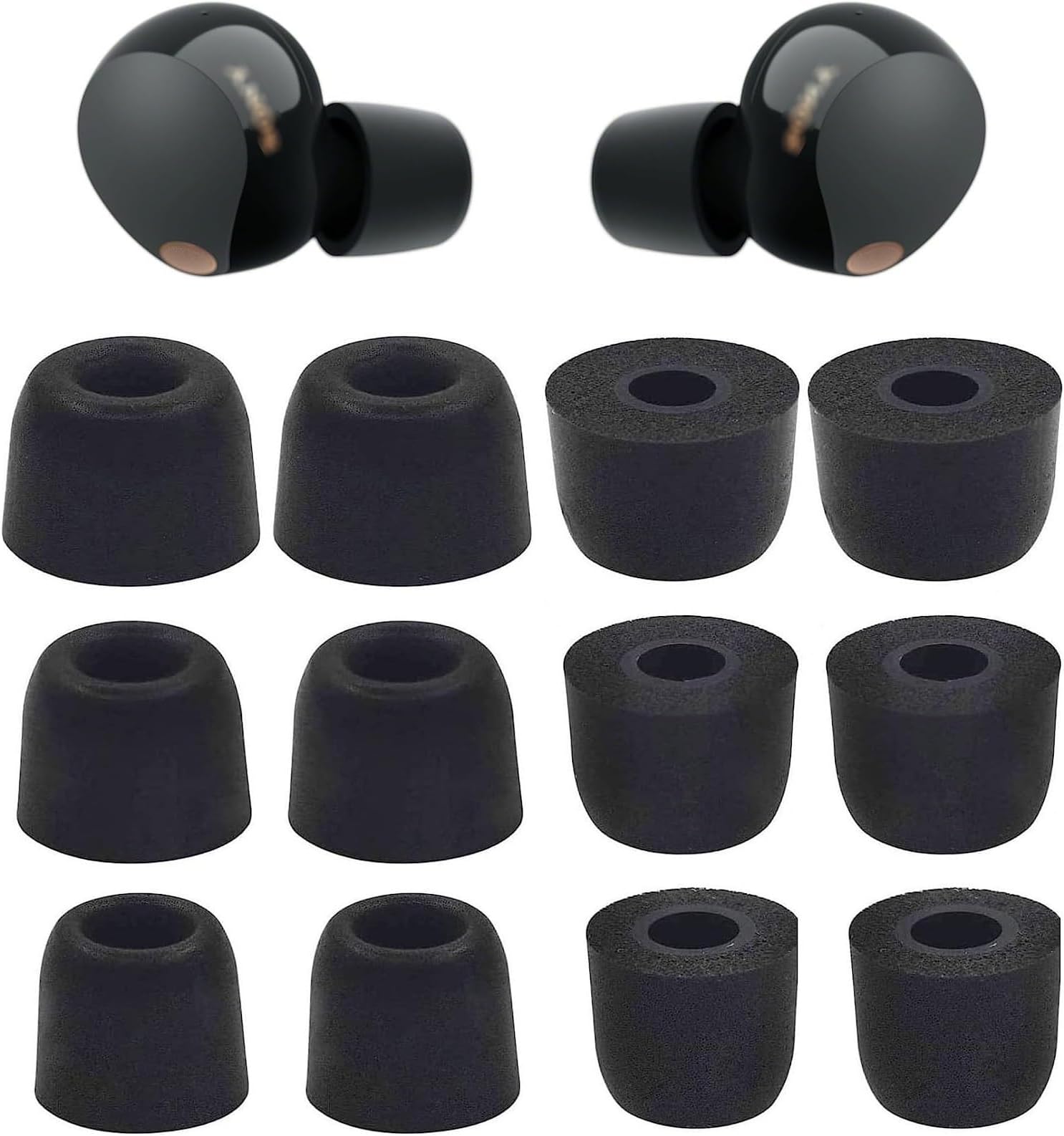 Amazon.com: JNSA Replacement Memory Foam Ear Tips Noise Canceling Foam ...