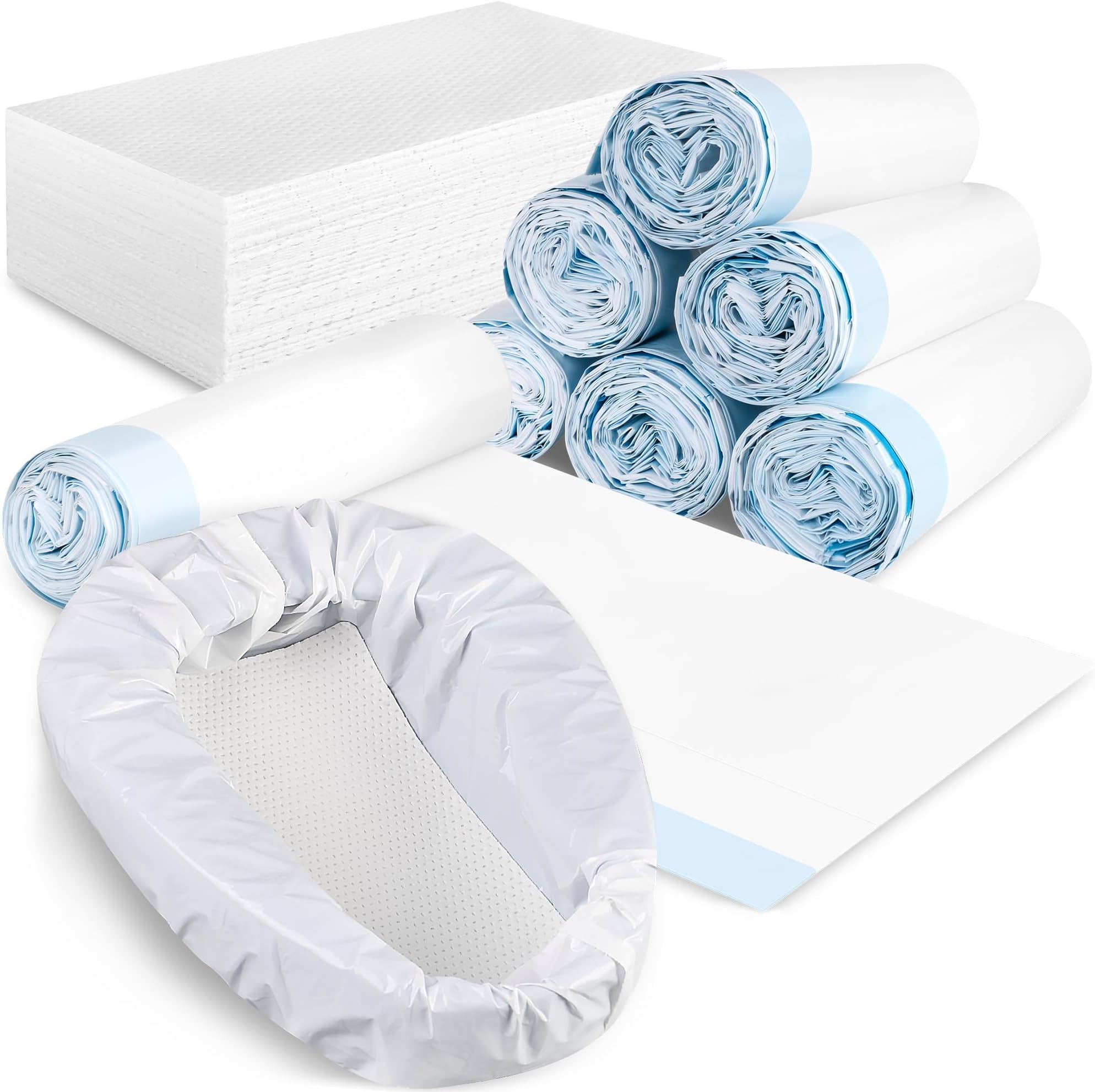 Amazon.com: 70 Pack Bedpan Liners Disposable Commode Liners with ...
