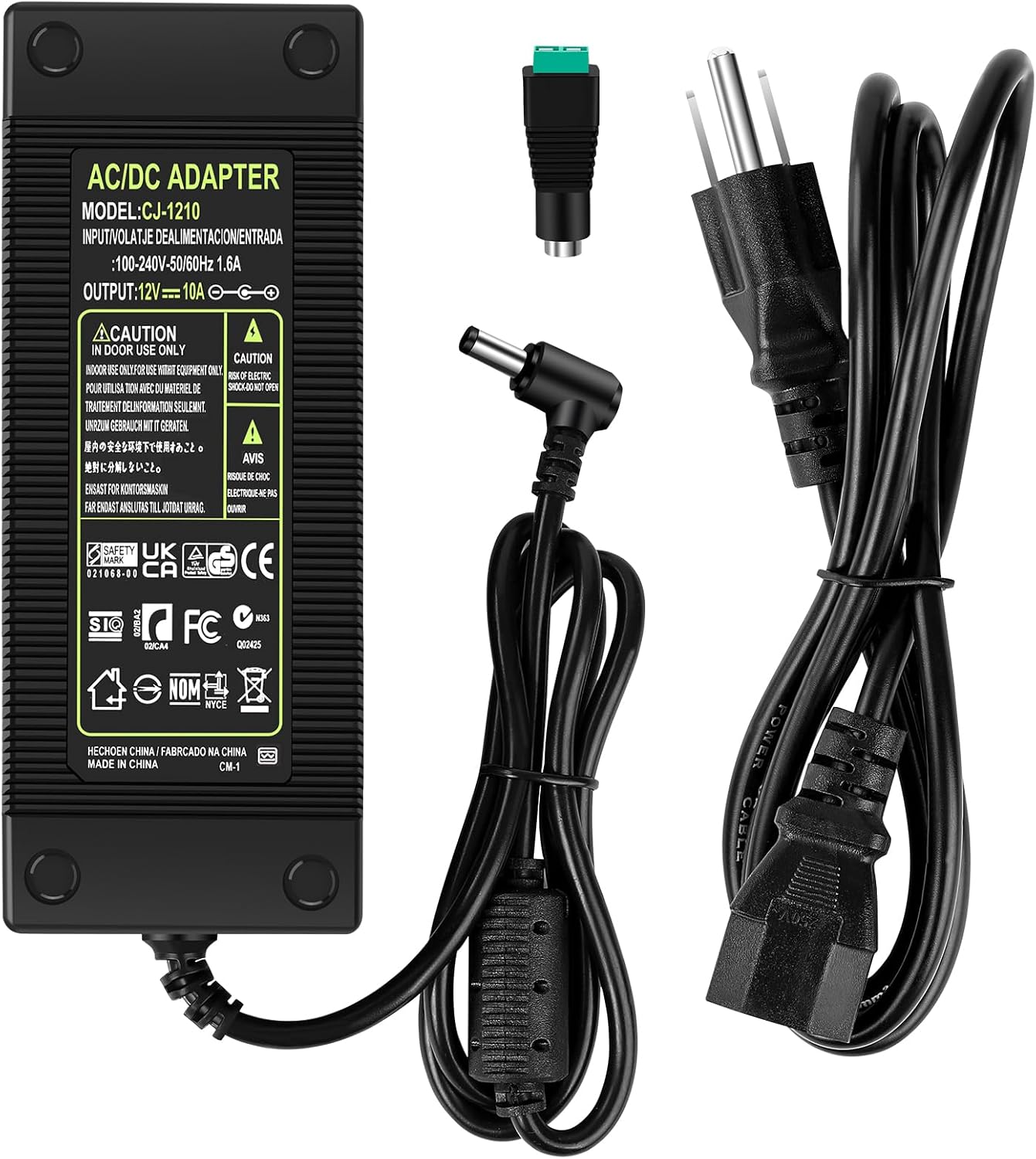 Amazon.com: 12V Power Supply 10A 120W LED Light Adapter, AC to DC ...