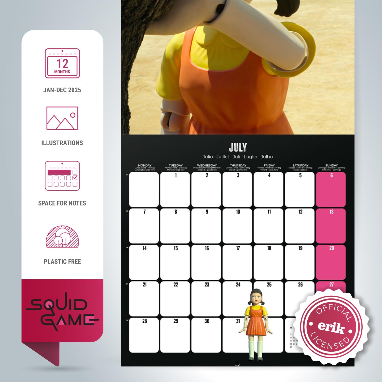 Grupo Erik Squid Game 2 Wall Calendar 2025 | 12″ x 12″ Square Calendar ...