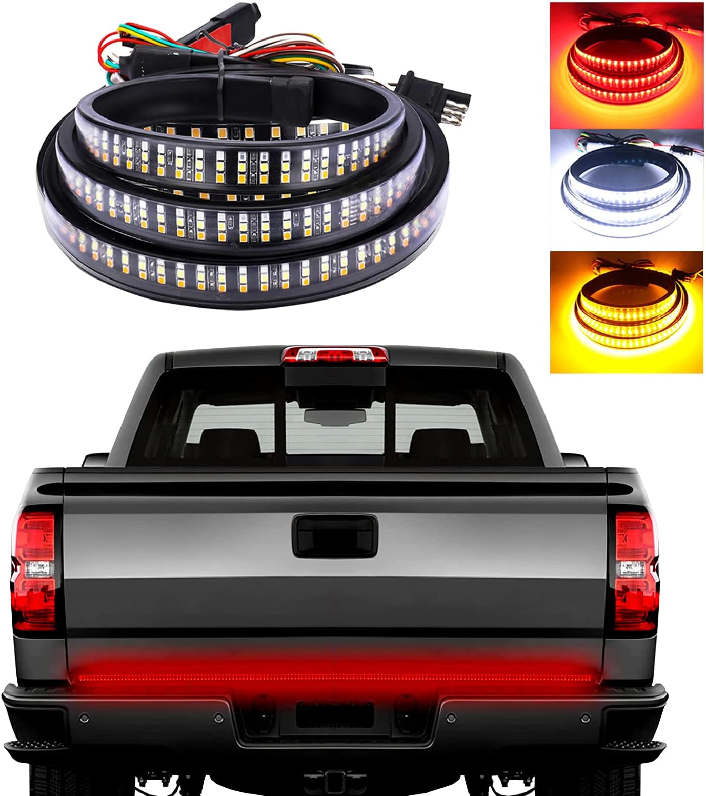 Amazon.com: Kewucn Tailgate Light Bar 48" LED, IP65 Triple Row LED ...