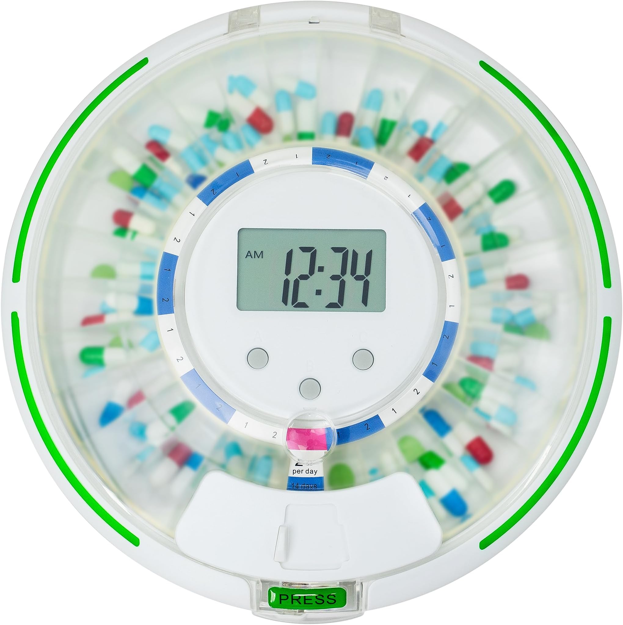 Amazon.com: Daviky Pill Dispenser Daily, Large Pill Organizer with Wall ...