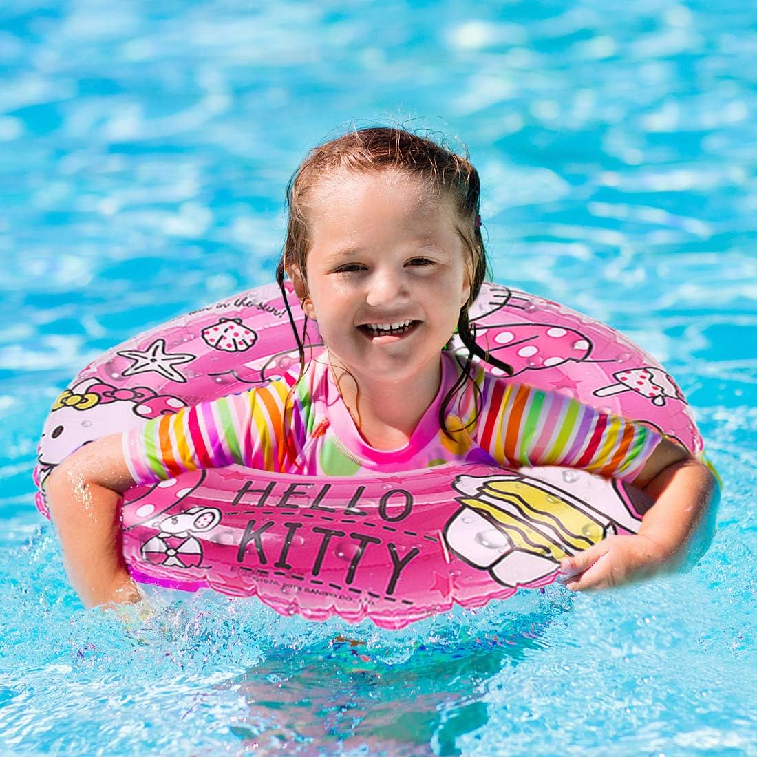 YUESEN Cartoon Swim Ring 1pcs Adorable Swim Ring Inflatable Water Ring ...