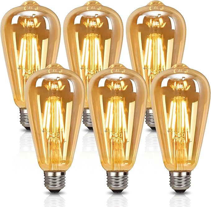 Belns Melns LED Edison Bulb E27, Vintage Light Bulb, 4W E27 LED Bulbs ...