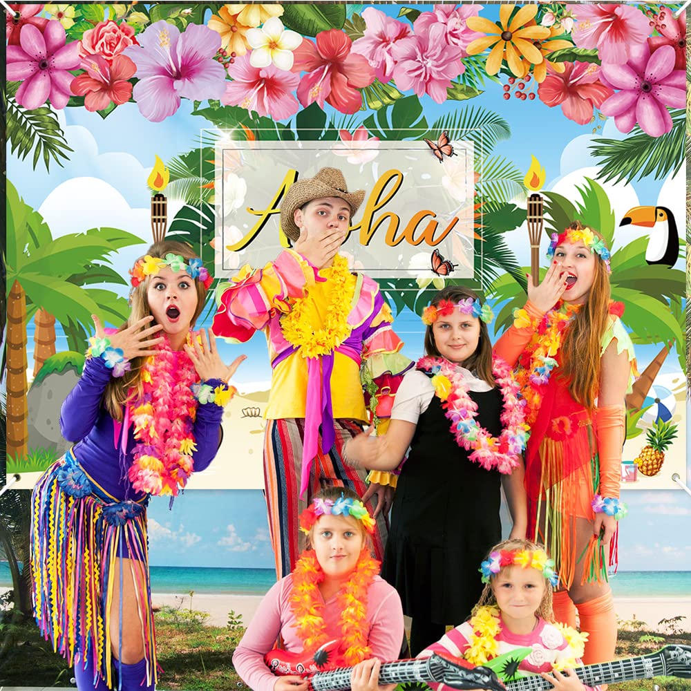 Collier Hawaien WERNNSAI Summer Luau Party Decoration 73" X 43 ...
