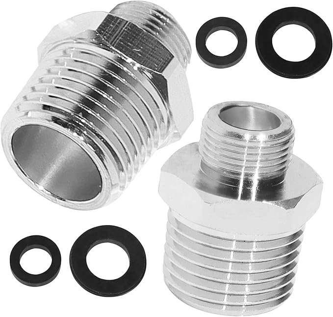 Amazon.com: 1/2 to 3/8 Reducer Faucet Adapter, Compression Brass Pipe ...