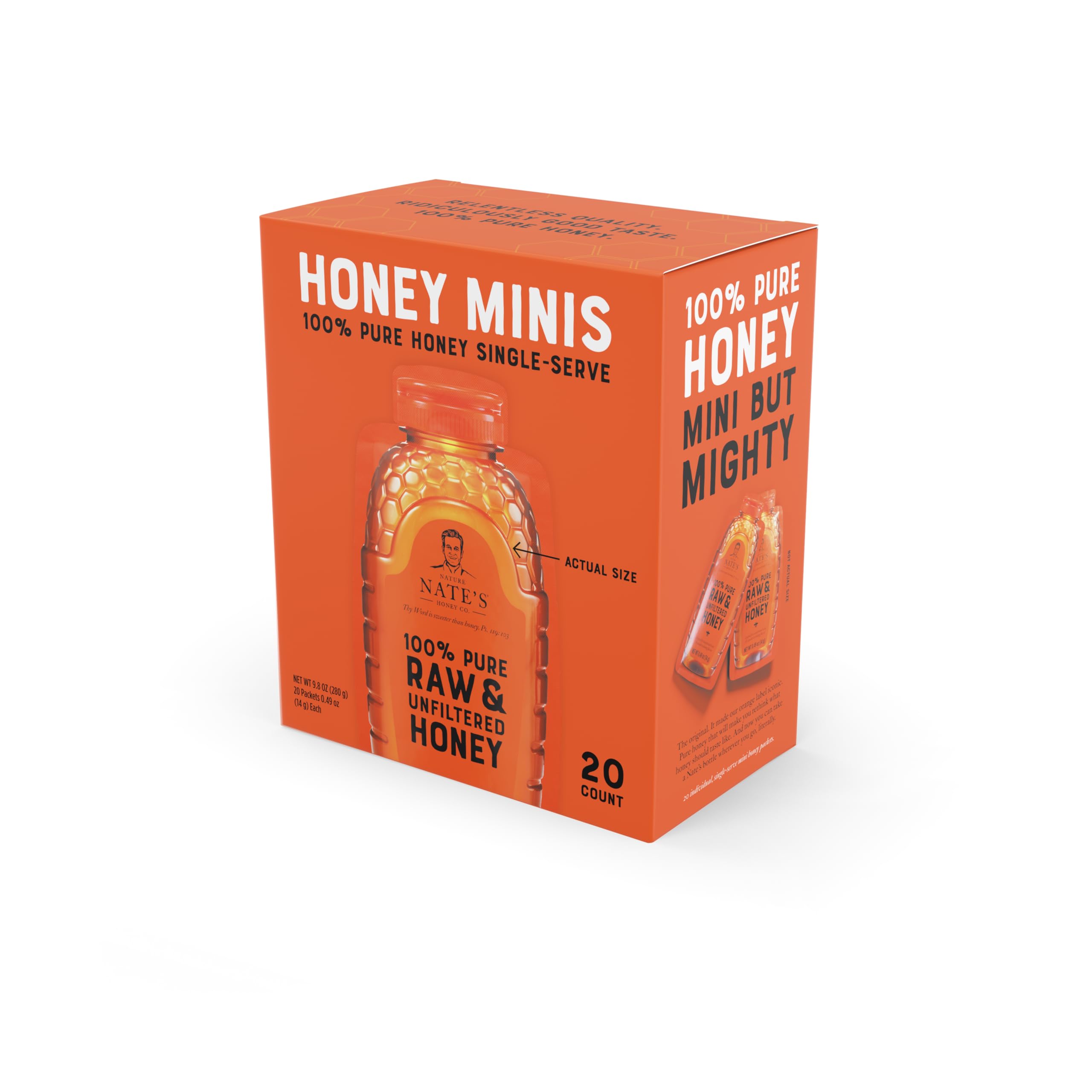 Buy Nate's Honey Minis - Single-Serve 100% Pure, Raw & Unfiltered Honey ...