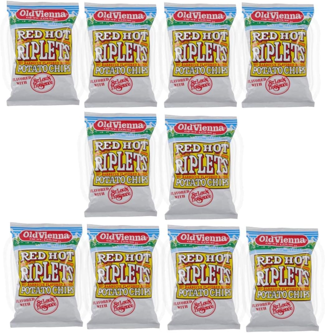 Amazon.com: Old Vienna of St. Louis Snacks (Red Hot Riplets Hot ...