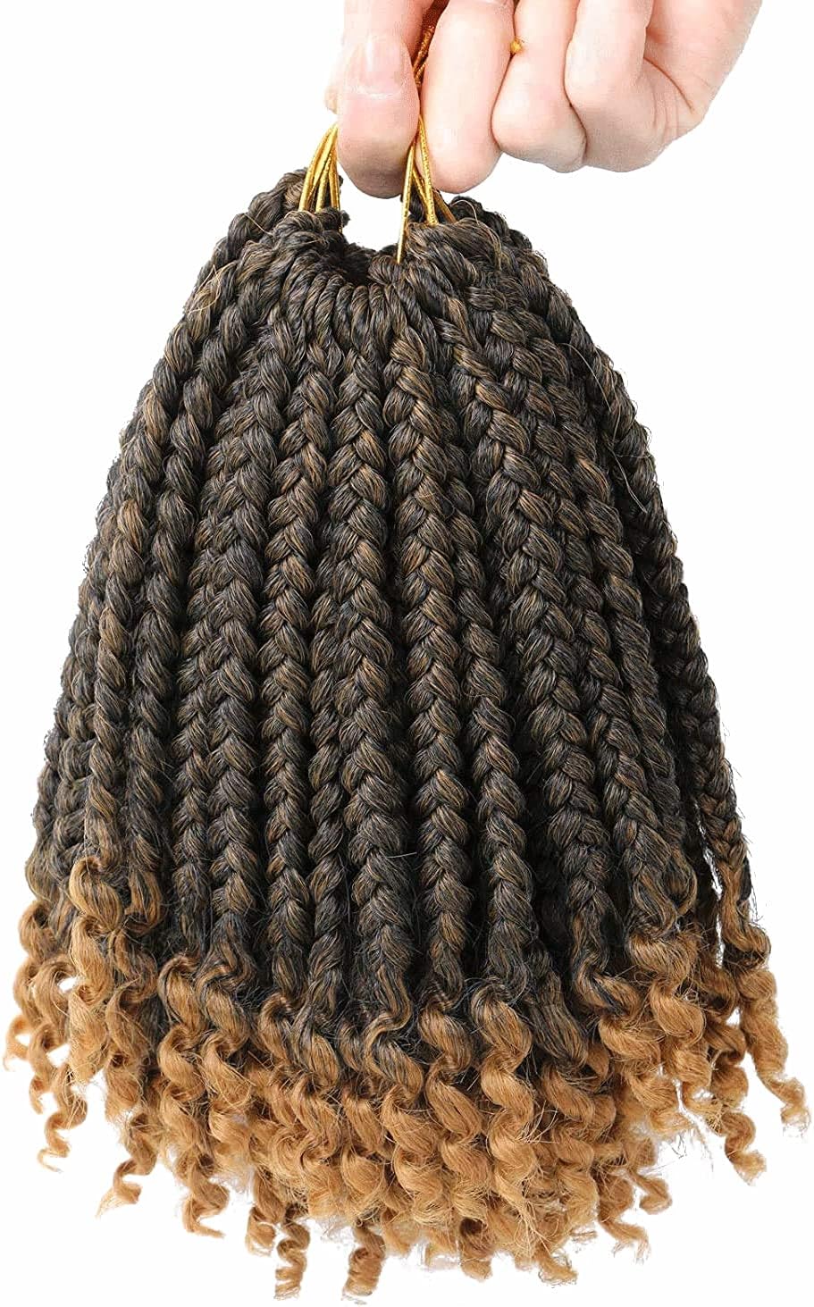 Amazon.com : 6 Packs Short Crochet Box Braids Curly Ends 10 Inch ...