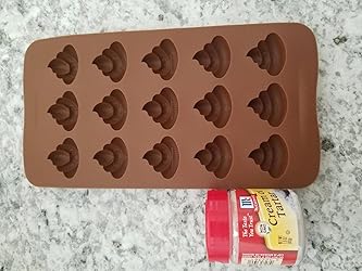 Amazon.com: 3pc Cute Funny Poop Emoji Candy Molds, Chocolate Molds ...
