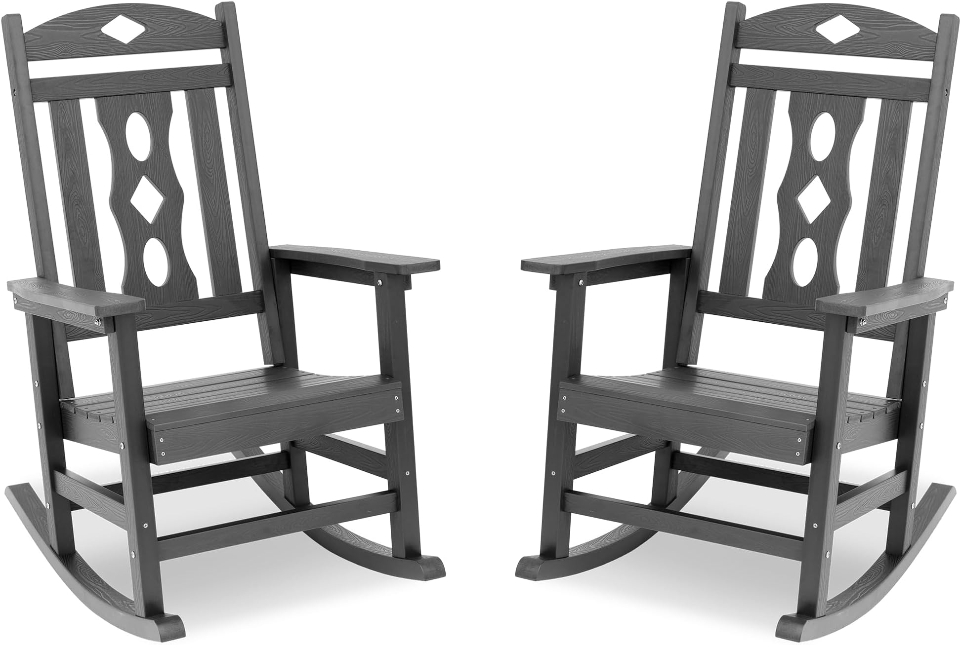 Amazon.com: Cozyman Outdoor Rocking Chairs Set of 2, All Weather ...