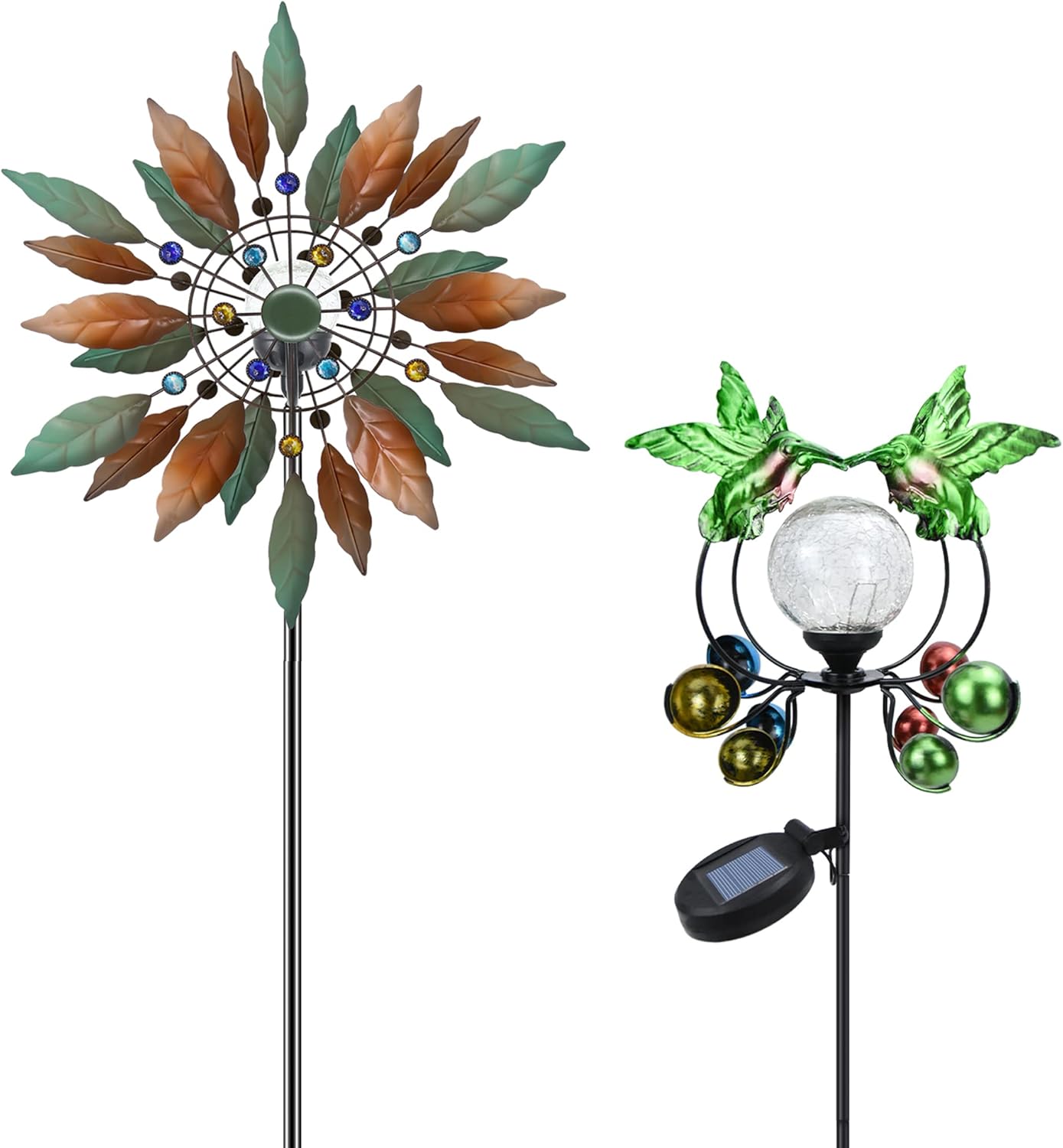 Amazon.com: Solar Wind Spinner, Solar Wind Spinner Hummingbird Spinner ...