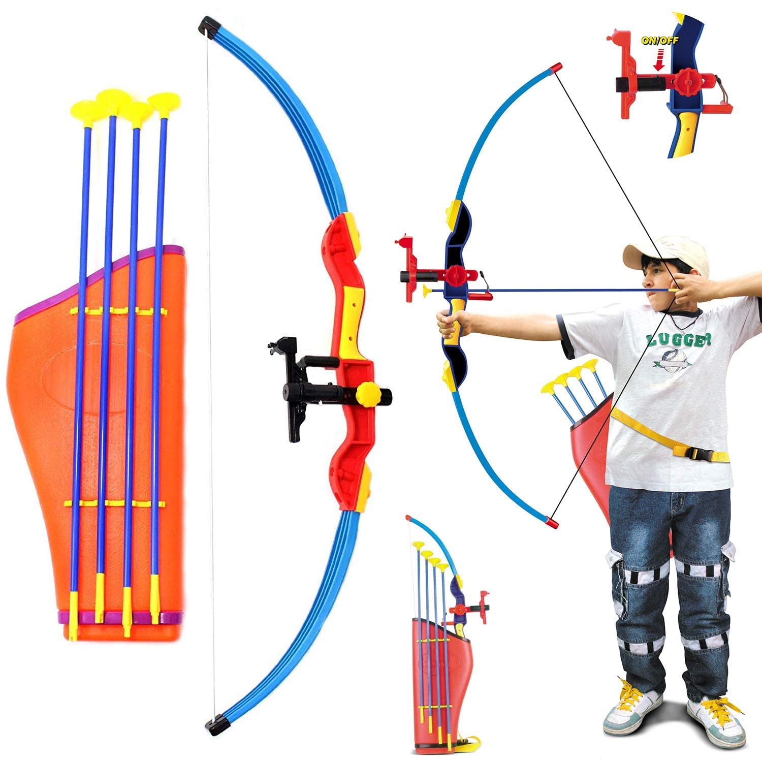Toyventuress Toy Bow and Arrow Set for Kids Adult. Junior Beginner ...