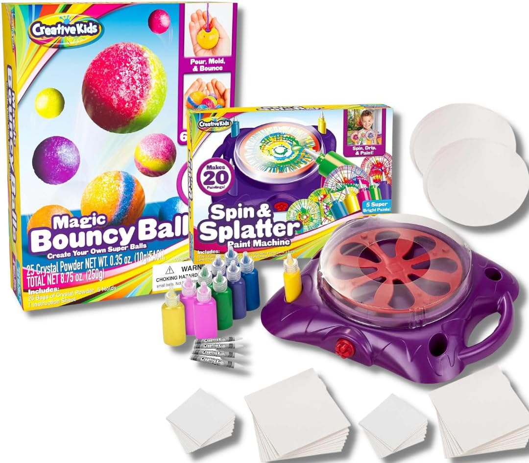 Amazon.com: Creative Kids Artistry Adventure Bundle: Spin & Paint + DIY ...