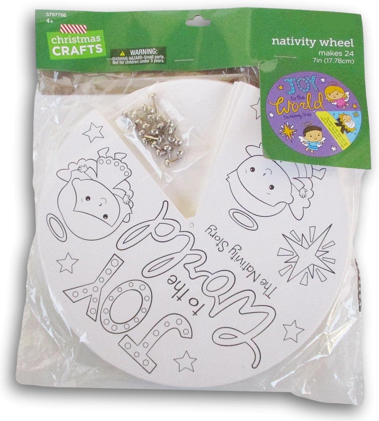Amazon.com: Nativity Story Wheel Craft Kit for Classrooms, Christmas ...