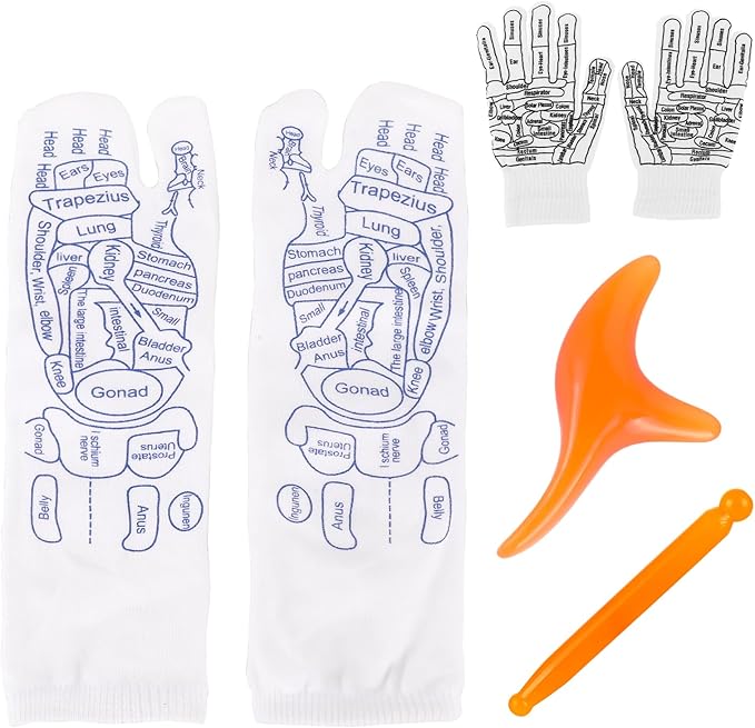 Amazon.com: DIVINA VITAE Reflexology Socks with Massage Tool and Gloves ...