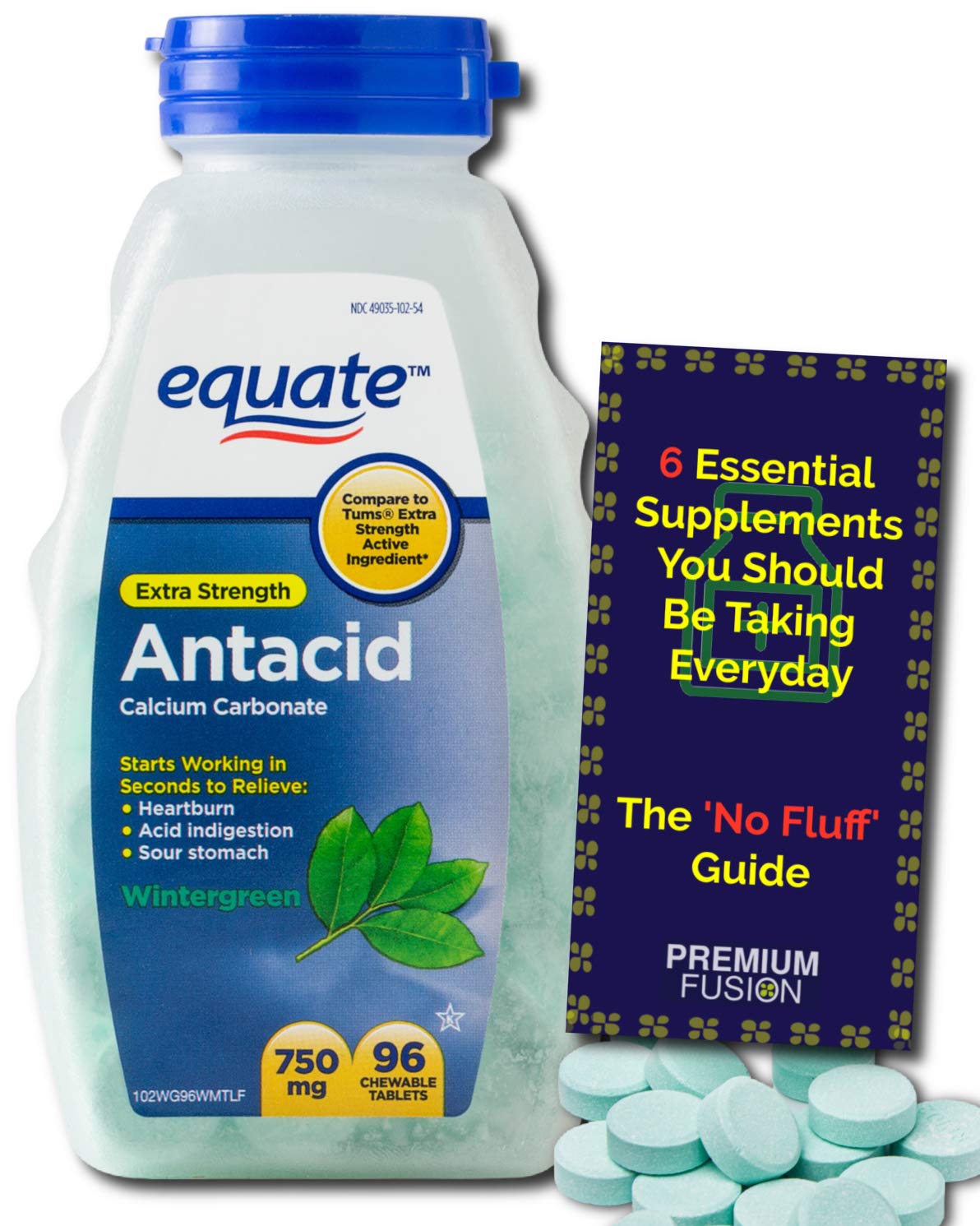 Buy Equate Ant Wintergreen Chewable s - Compare to Ingredients in Tums ...