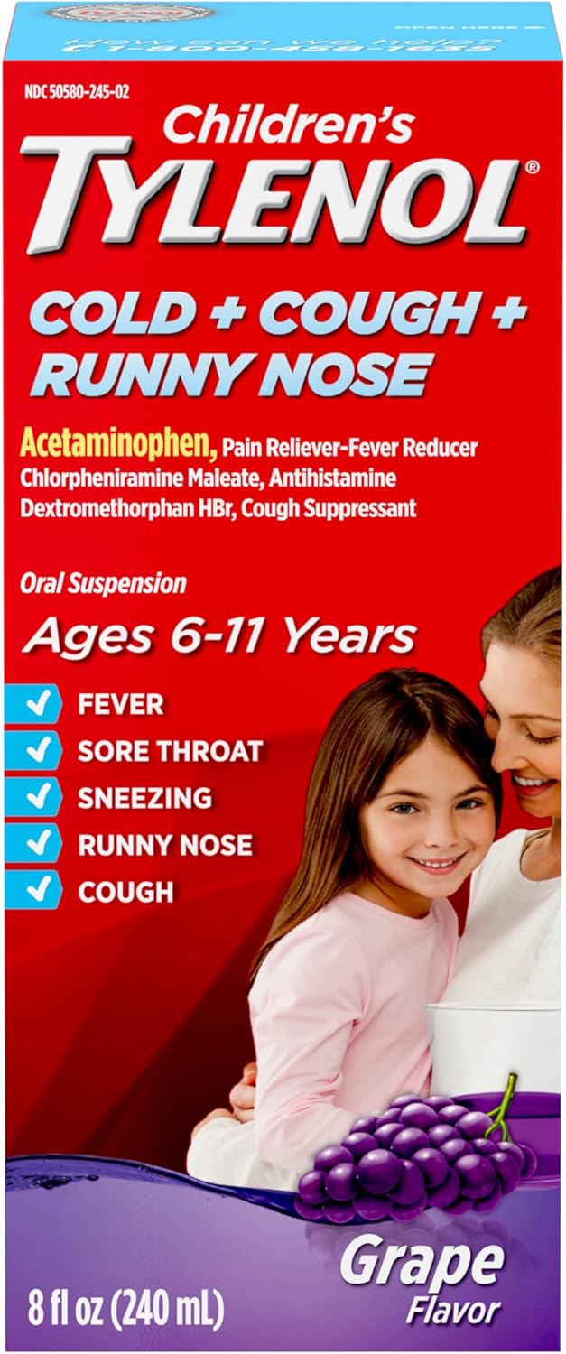 Amazon.com: Children's Tylenol - Resfriado + tos + secreción nasal ...