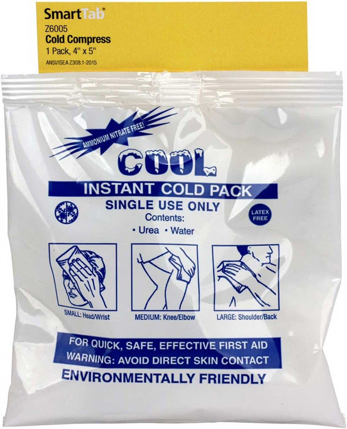 Amazon.com: First Aid Only Z6005 Instant Cold Compress, 4 x 5, 1-Pk ...