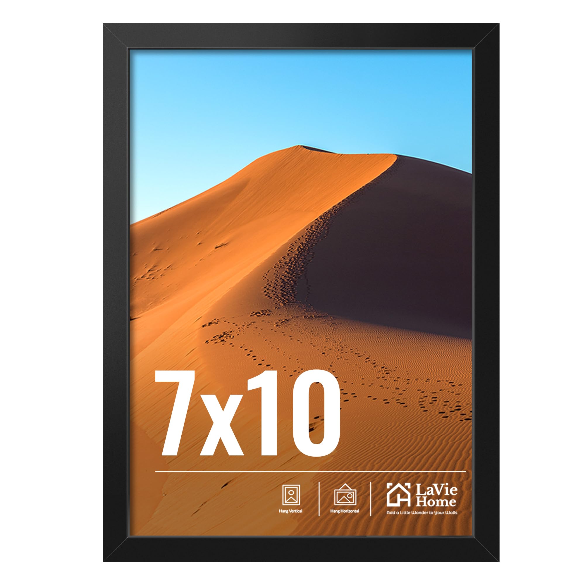 Amazon.com - LaVie Home 7x10 Picture Frame for Wall Display, 7x10 Black ...