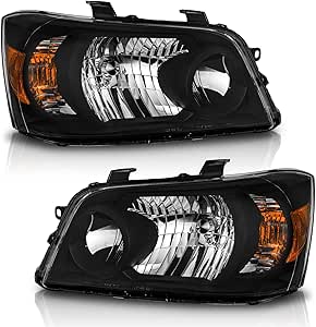 WEELMOTO Headlights Compatible with 2004-2006 Toyota Highlander, Sport ...