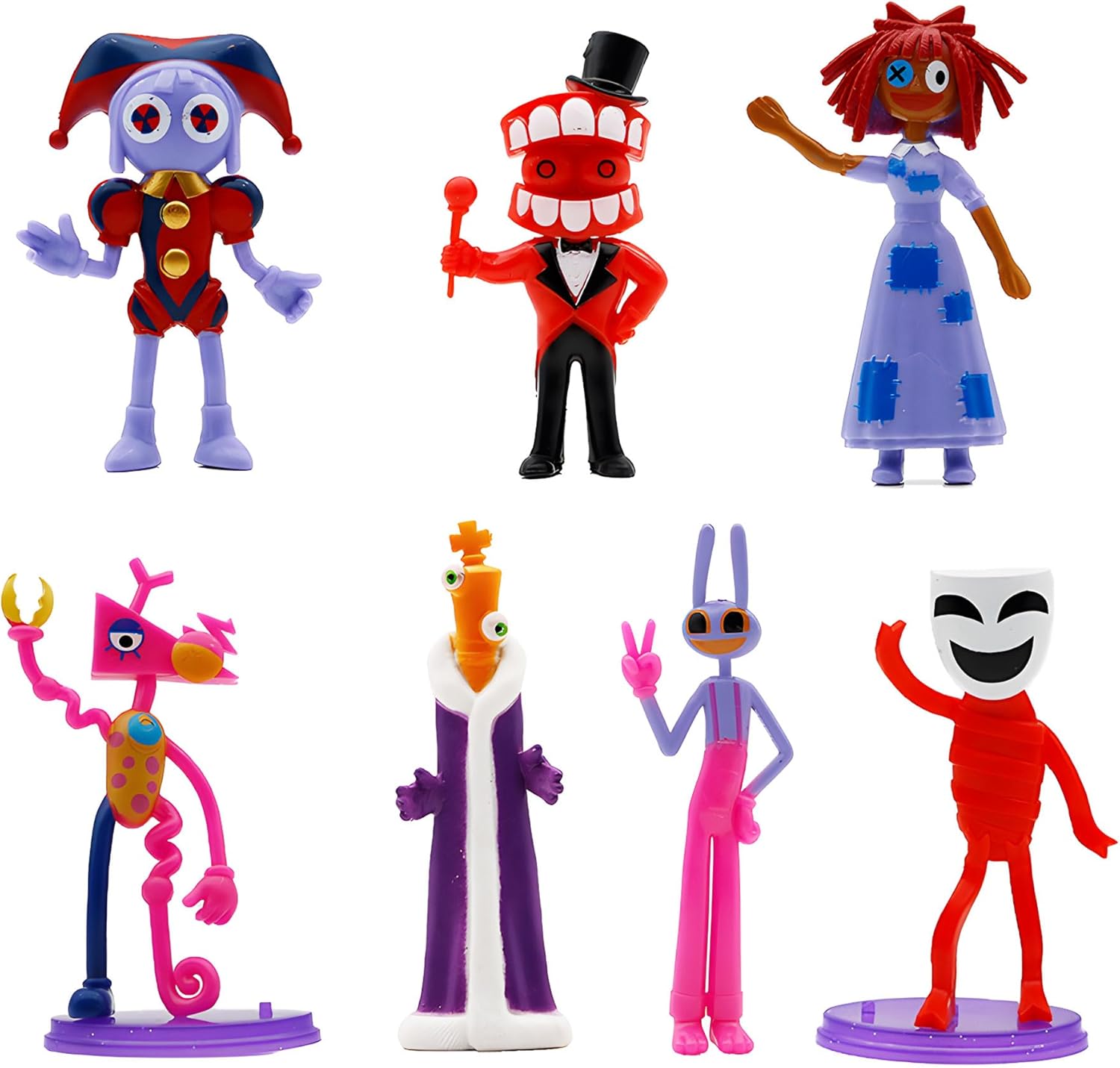 Amazon.com: 7Pcs Cartoon Theme Toys PVC Cartoon Merch Action Figures ...