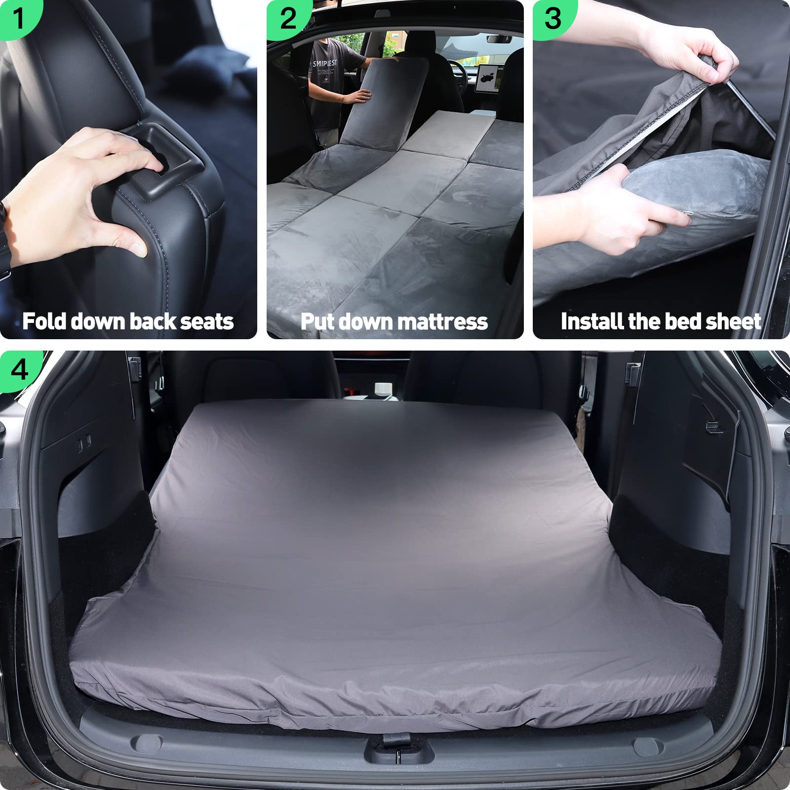 Buy Camping Mattress for Tesla Model Y, YONZEE Memory Foam Car Trunk ...