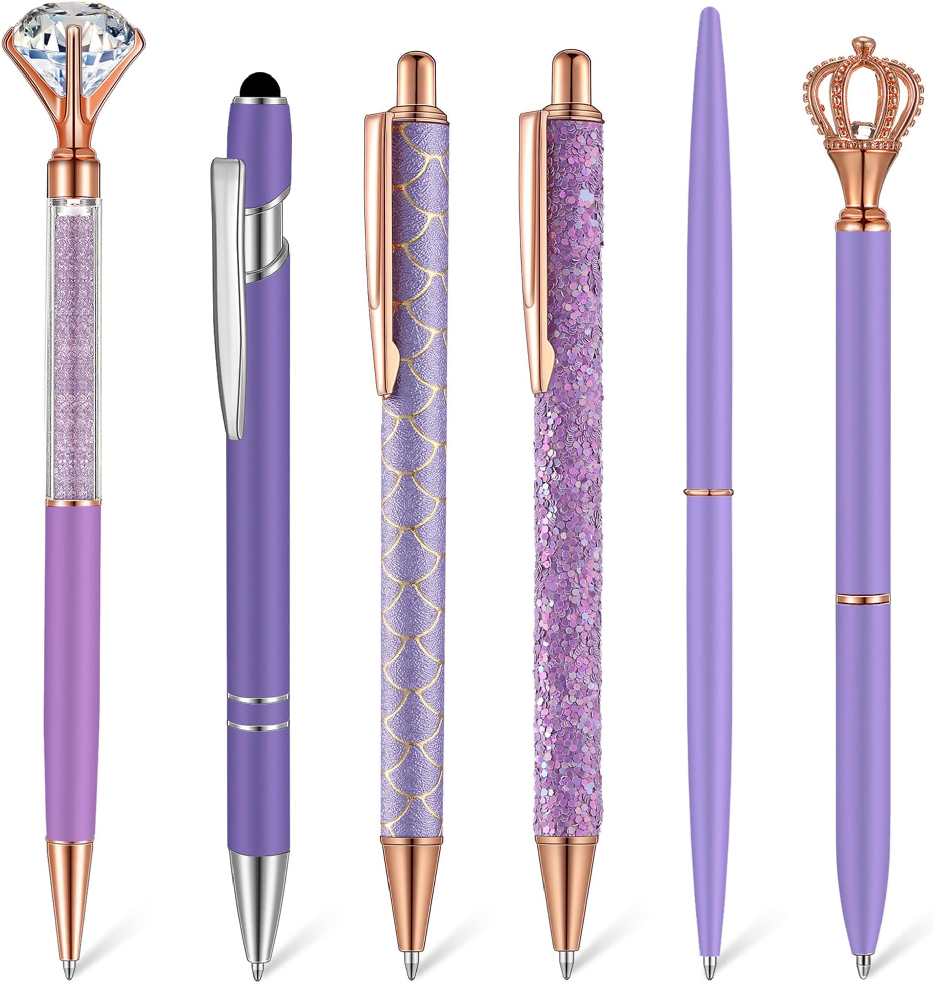 Amazon.com : 10 Pcs Purple Pens Gifts For Women Metal Ballpoint Pens ...