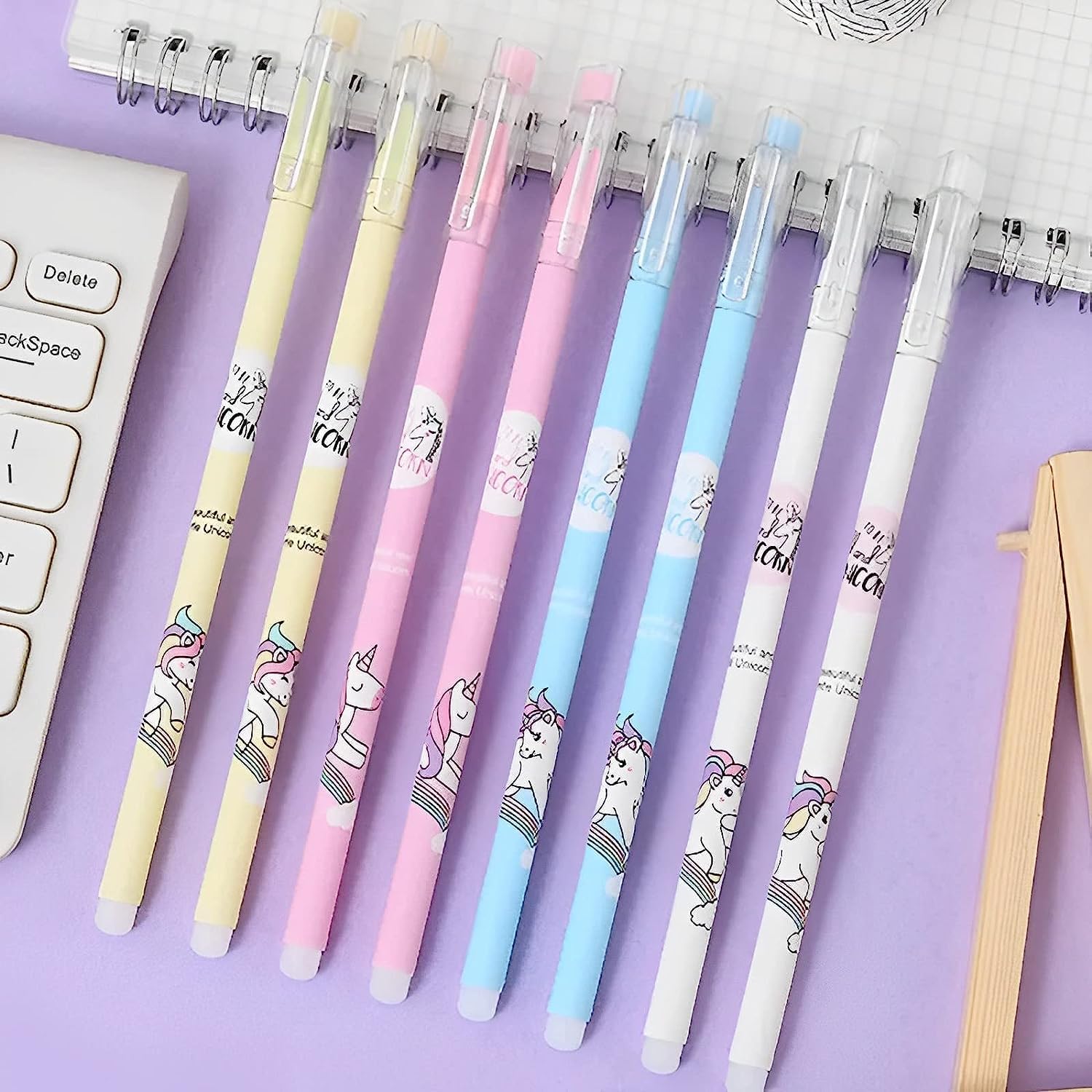 FETE PROPZ Erasable gel pens with attached Magic wipe Eraser | 0.5 mm ...