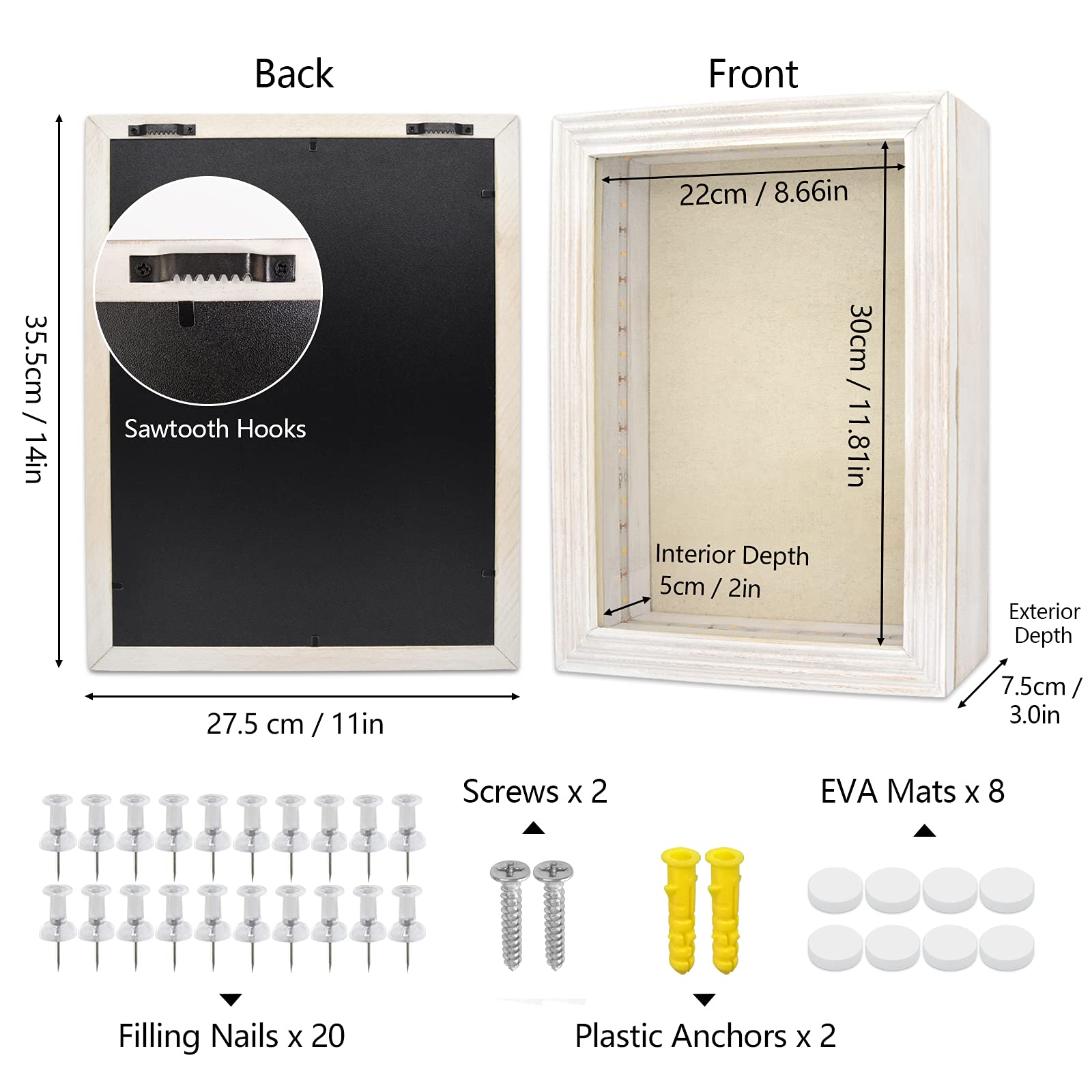 HSicily LED Shadow Box Frame 11x14”Shadow Box Display Case with Lights ...