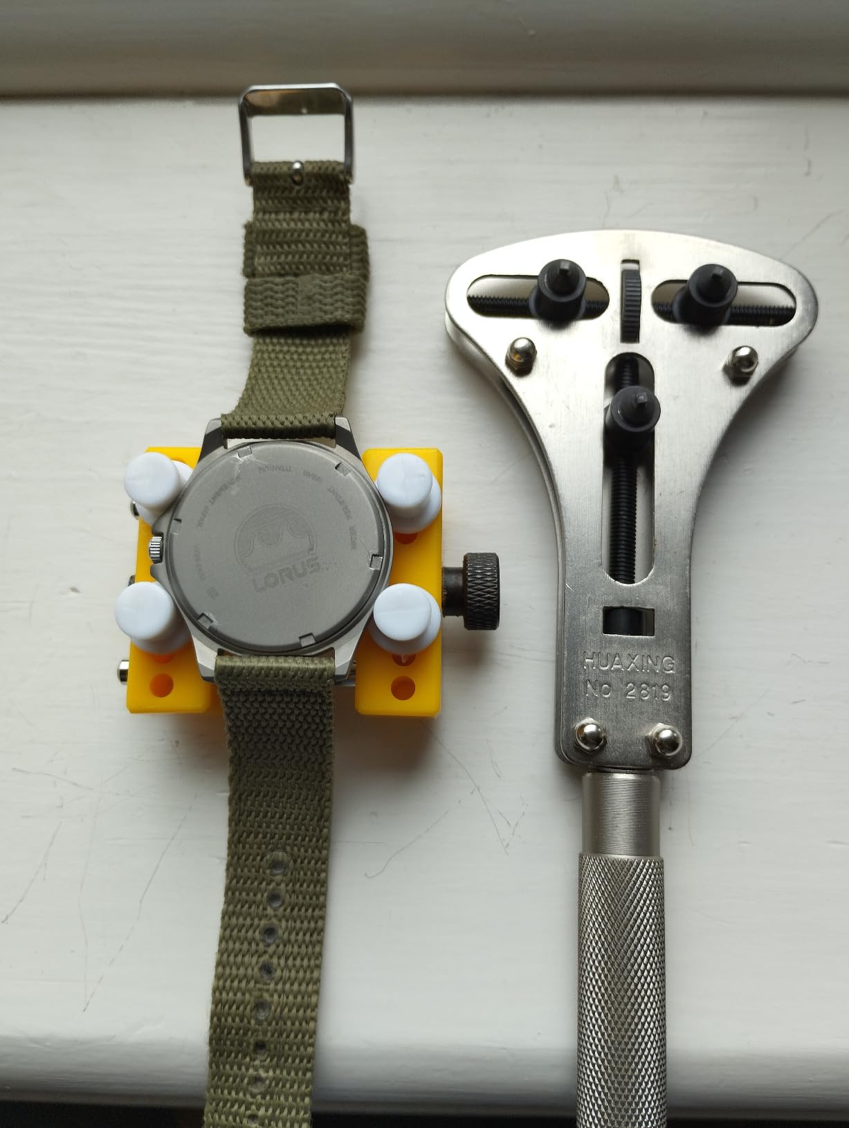 LLF Watch Case Repair Tool Kit with Large Adjustable Wrench and 12 Bits ...
