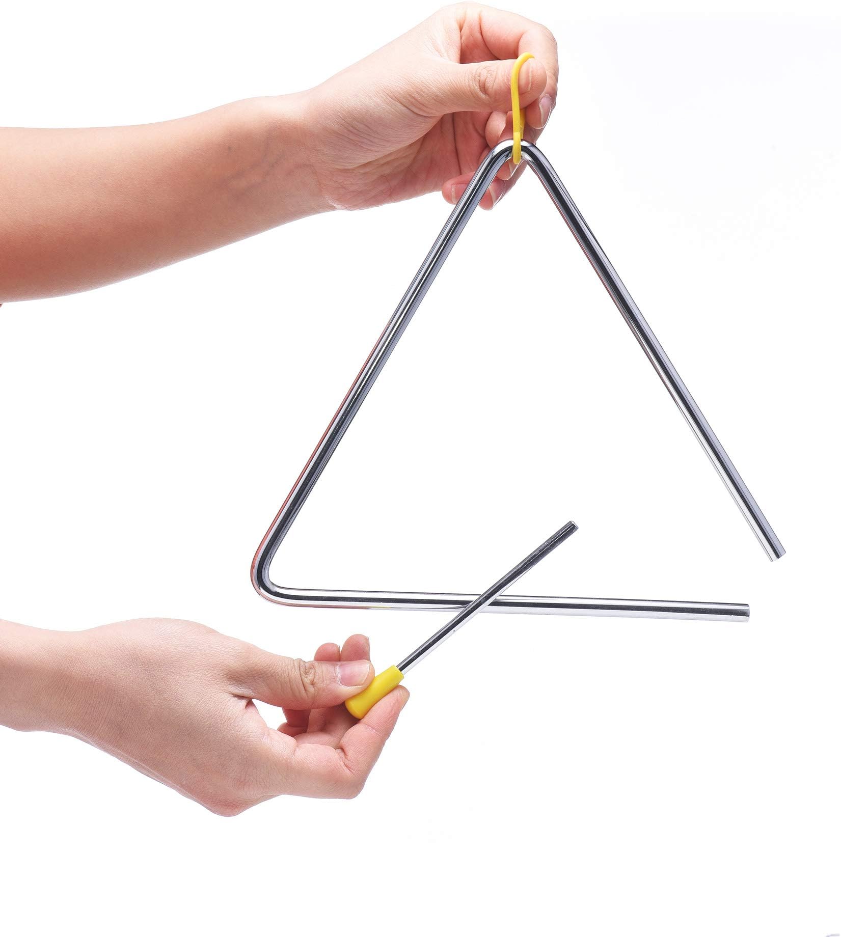 Amazon.com: 8 Inch Musical Steel Triangle Percussion Instrument With ...