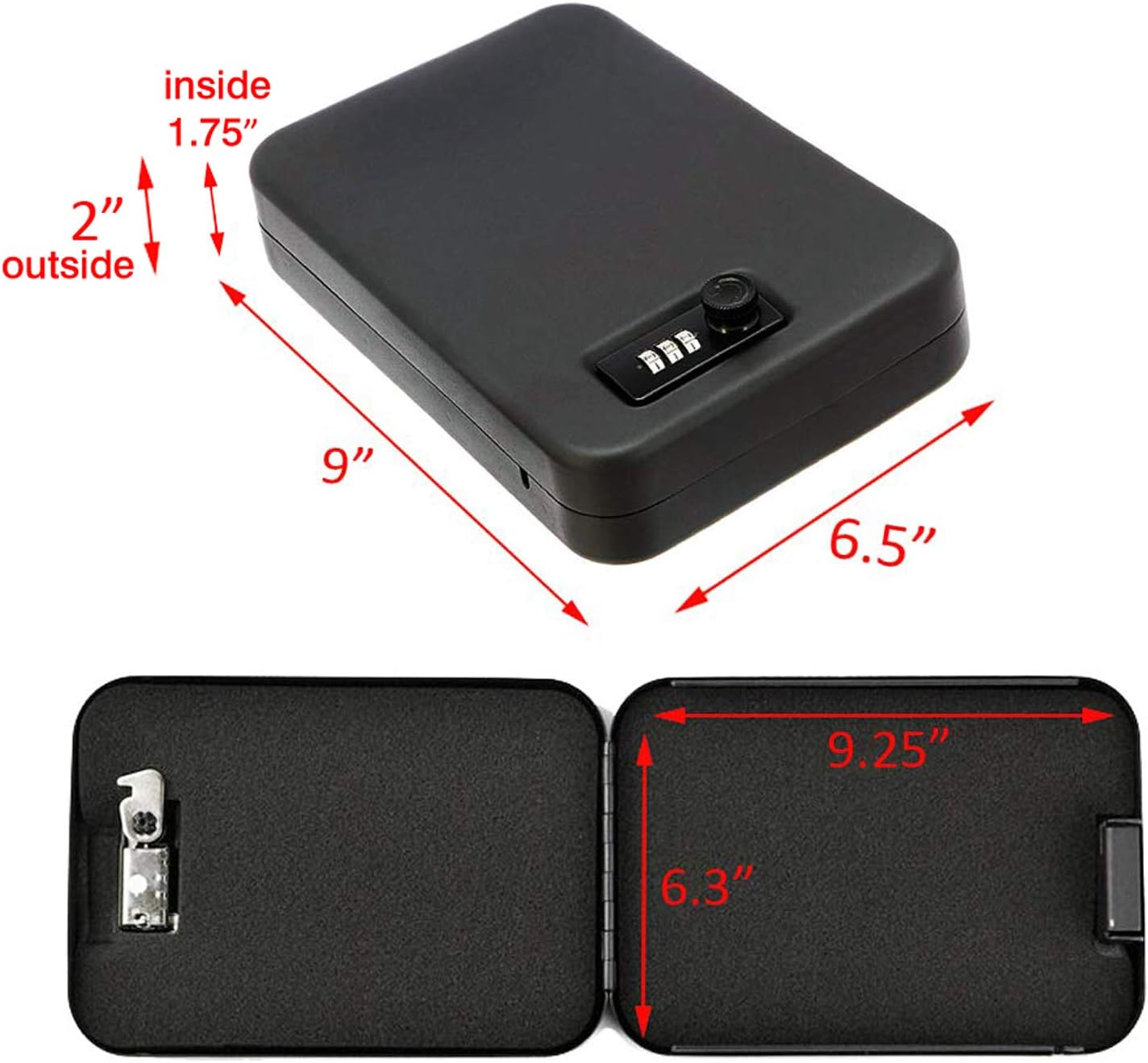 Buy Jolitac Portable Safe Box Combo Lock Security Case, Quick Access ...