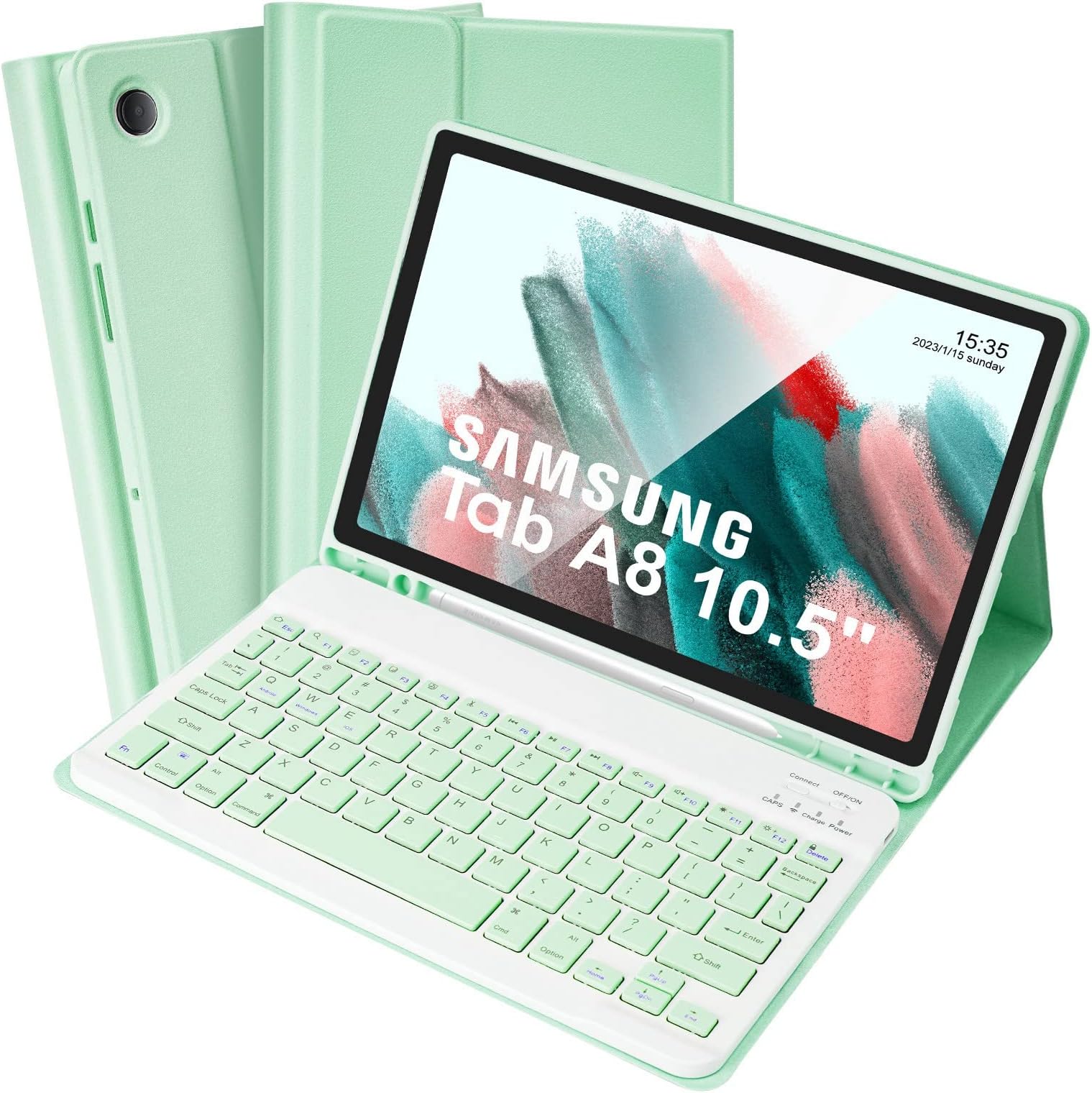 LAMA Backlit Samsung Galaxy Tab A8 Case with Keyboard & Built-in S Pen ...