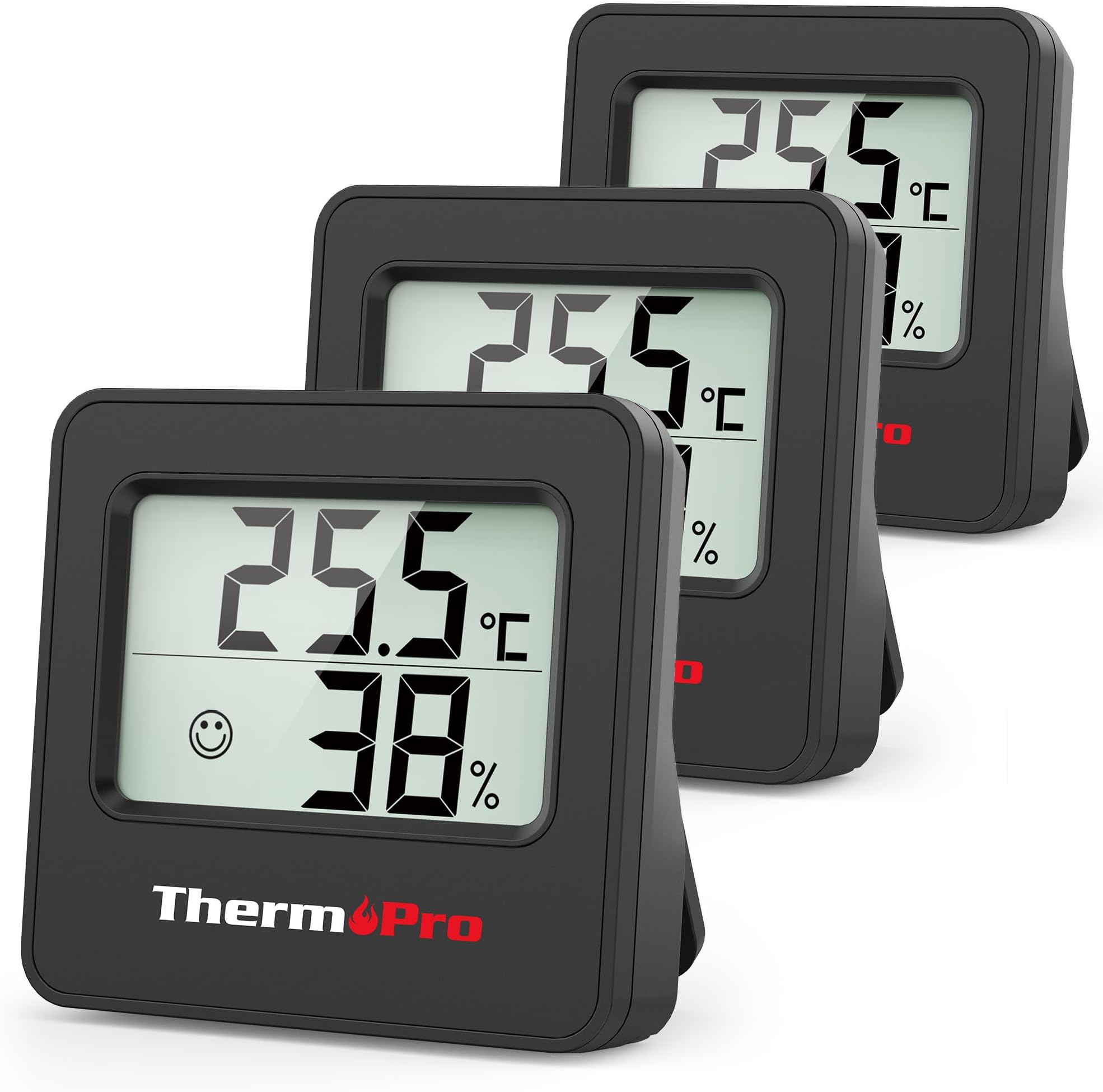 ThermoPro TP157-3 Digital Hygrometer Indoor Thermometer for Home, Baby ...