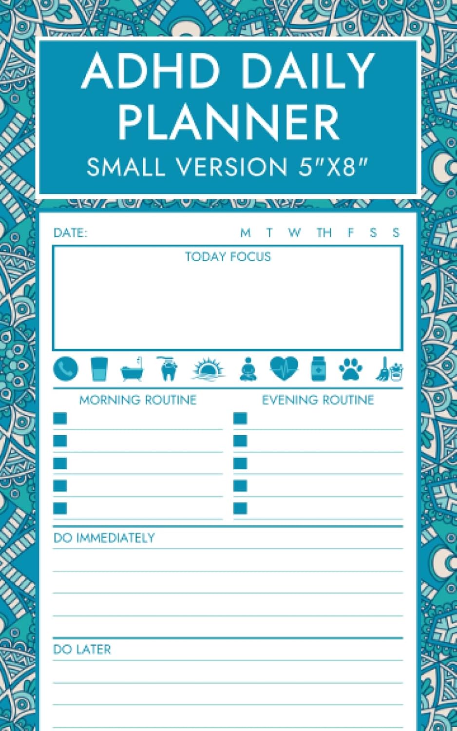 ADHD Daily Planner Small: Time Management and Productivity Notebook for ...