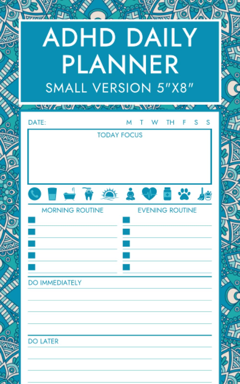ADHD Daily Planner Small: Time Management and Productivity Notebook for ...