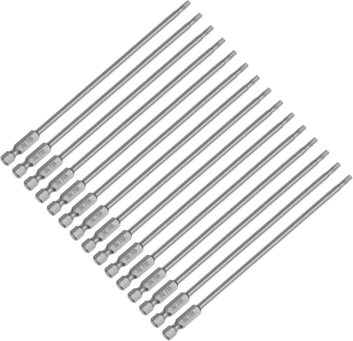 uxcell 15Pcs T15 Torx Head Screwdriver Bit S2 Steel Magnetic Screw ...