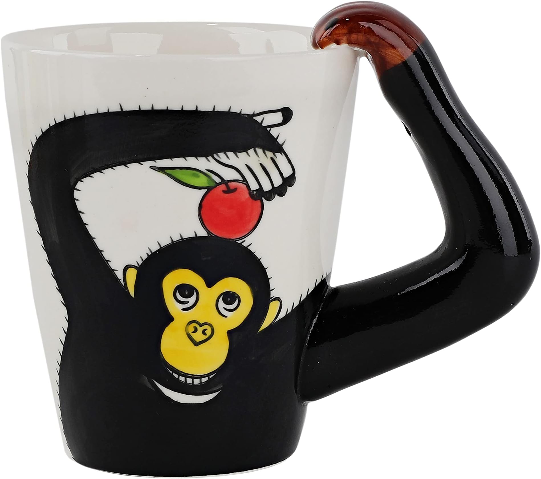 Amazon.com | Ceramic Mug Monkey Relief Coffee Mug Animal Hand Draw ...