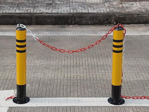 Set Of 2 Security Posts For Driveways Barriers And 5M Plastic Chain ...