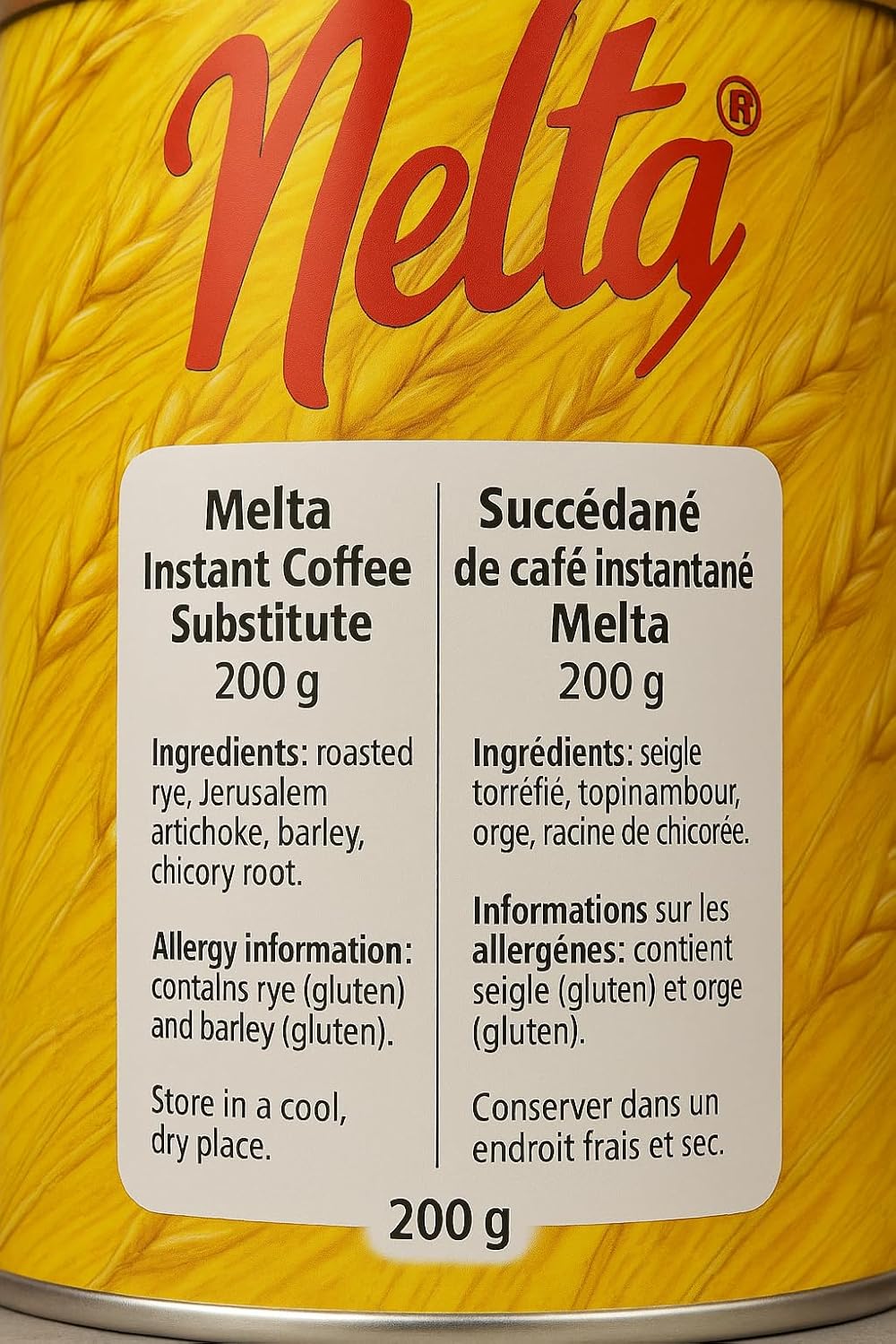 Melta Original Instant Coffee 200g Dark Roast, Unsweetened, Plant-Based ...