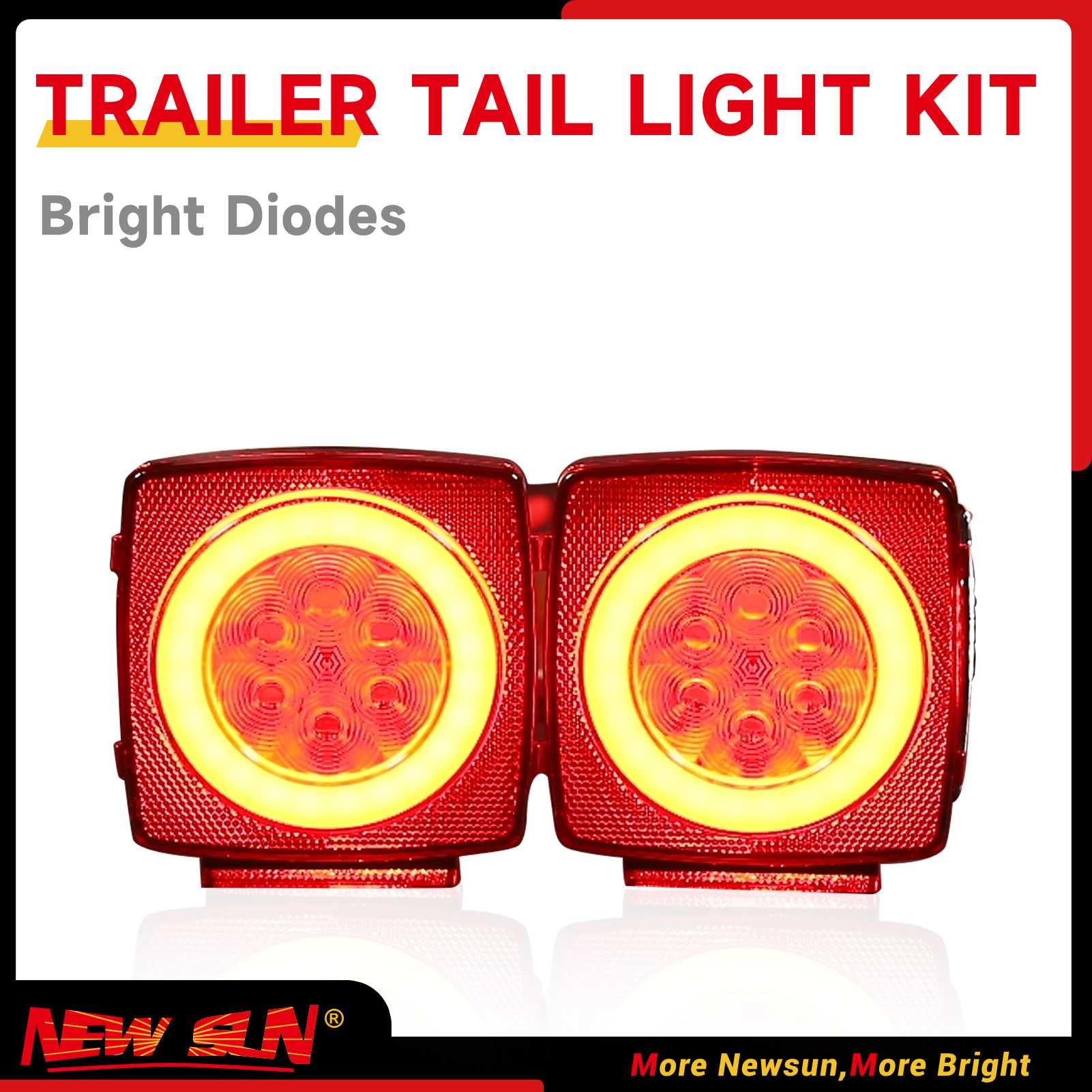 Snapklik.com : Complete 12V LED Trailer Light Kit, Submersible Tail ...