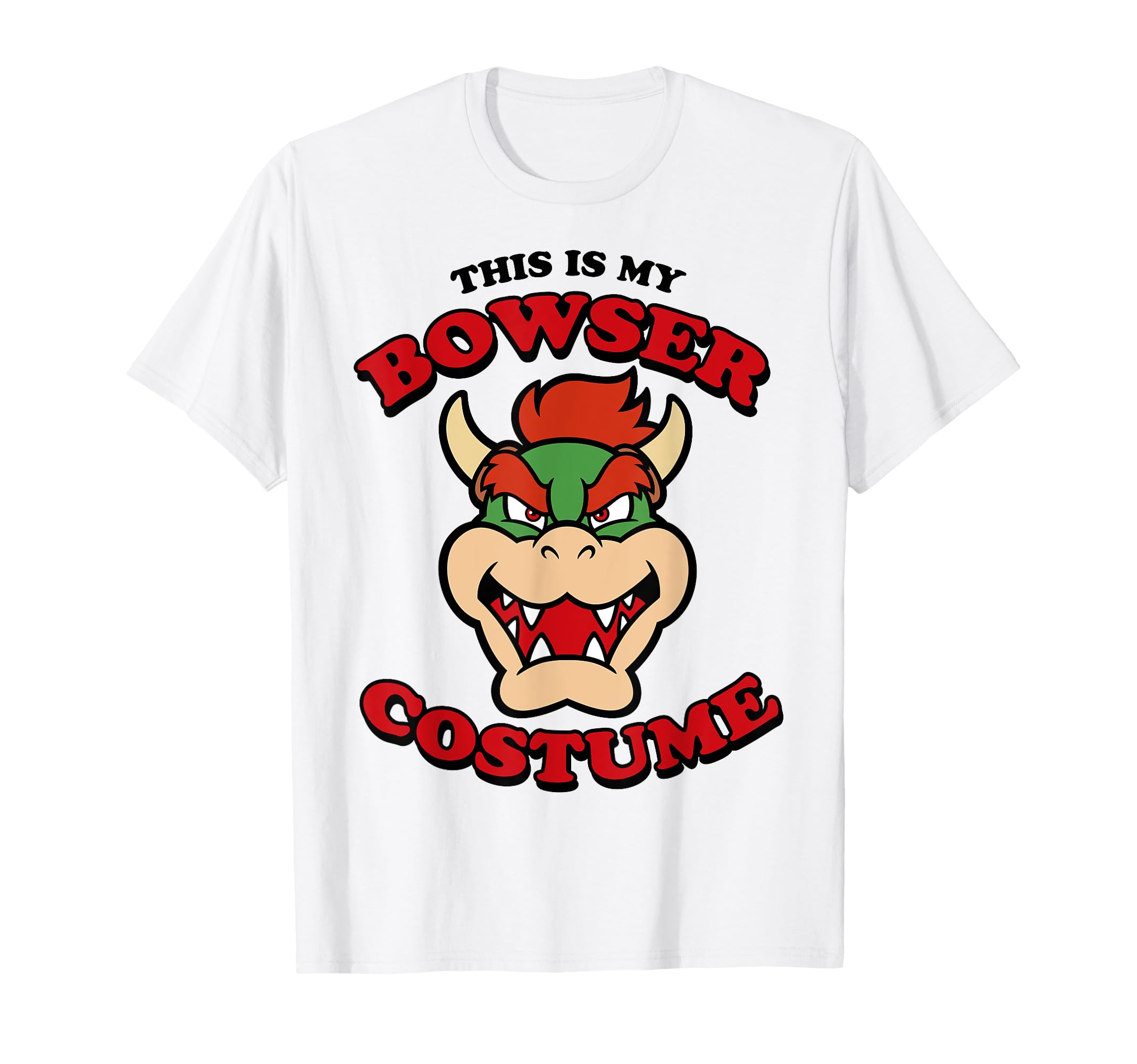 Amazon.com: Nintendo Super Mario Bowser Costume Graphic T-Shirt ...