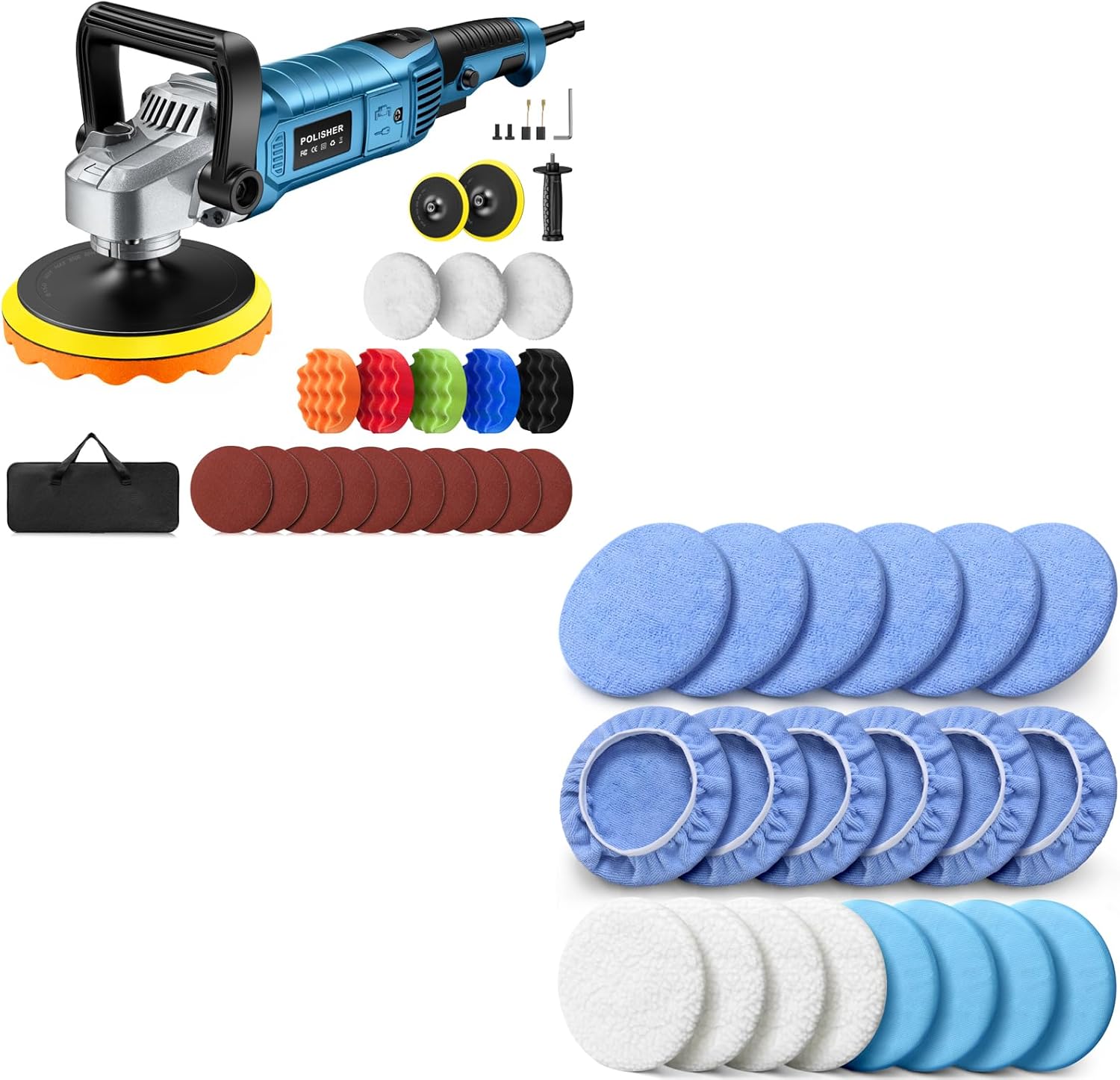 Amazon.com: Car Buffer Polisher Kit and 5-6 Inch Buffing Pads : Automotive