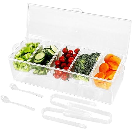 Amazon.com | IVYHOME Chilled Condiment Server | Clear Icy Condiment Bar ...