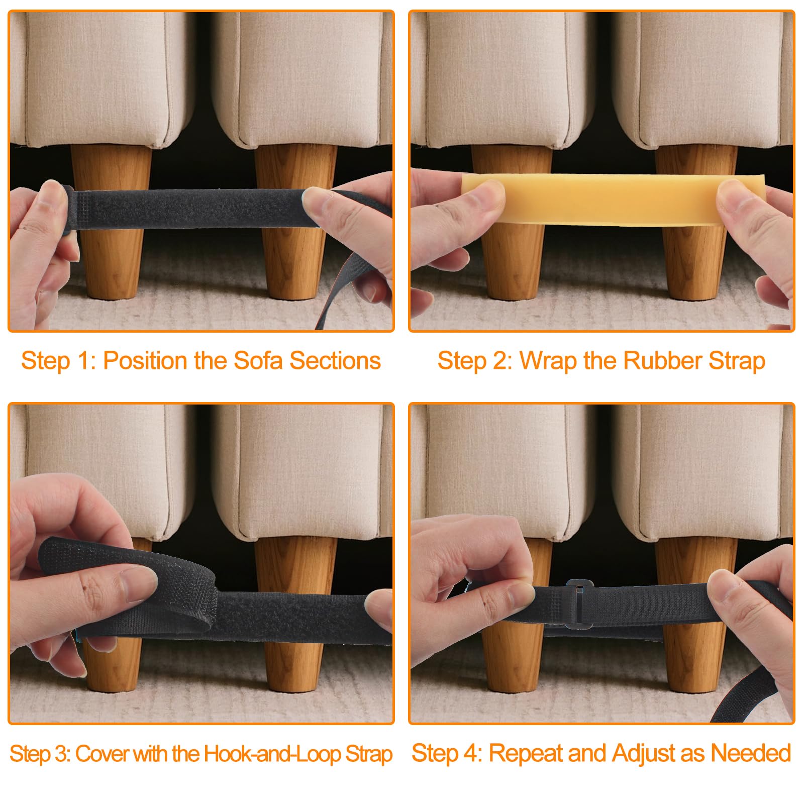 Snapklik.com : 6 Pack Couch Connectors To Make Sectional Stay, Couch ...