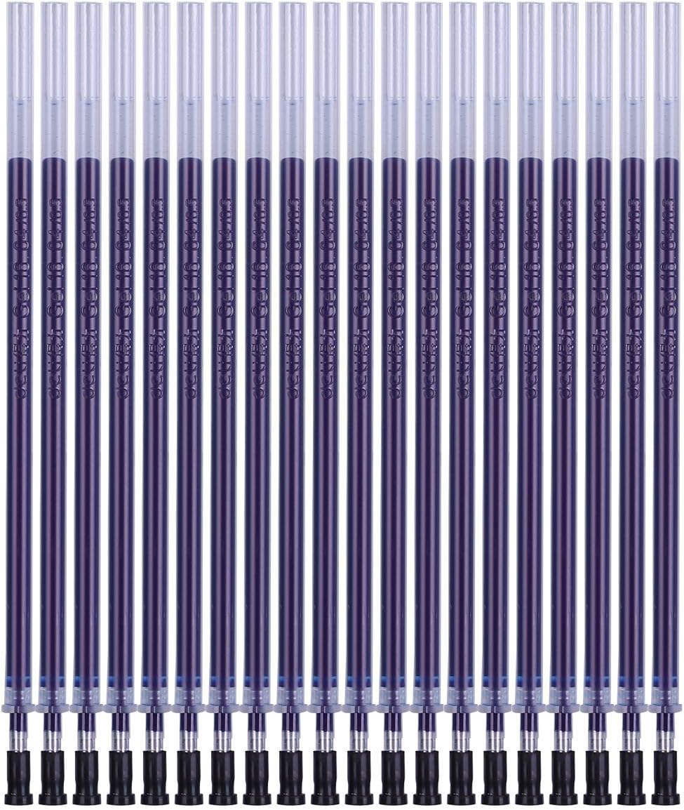Gel Ink Pen Refill Gel Refill 20 Pcs 0.5MM Blue Smooth Writing Fine ...