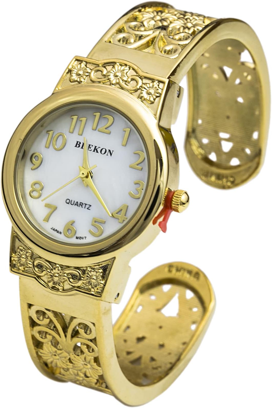 Amazon.com: 2Tone Metal Band Slim Case Women's Bangle Cuff Watch ...